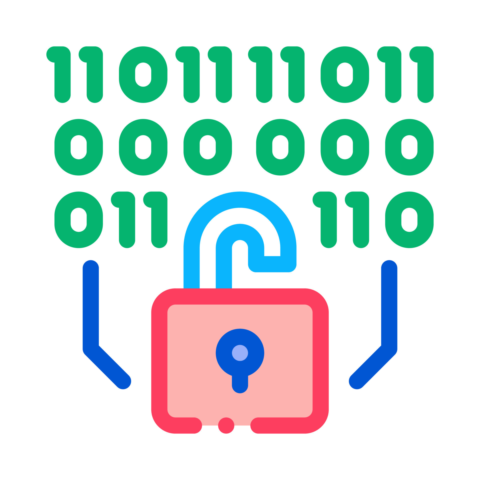 binary security code icon vector outline illustration 17592077 Vector ...