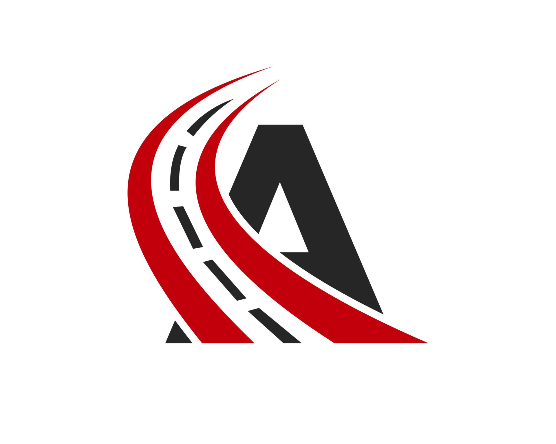Transport Logo With A Letter Concept Road Logo Design Template transport-logo-with-a-letter-concept-road-logo-design-template