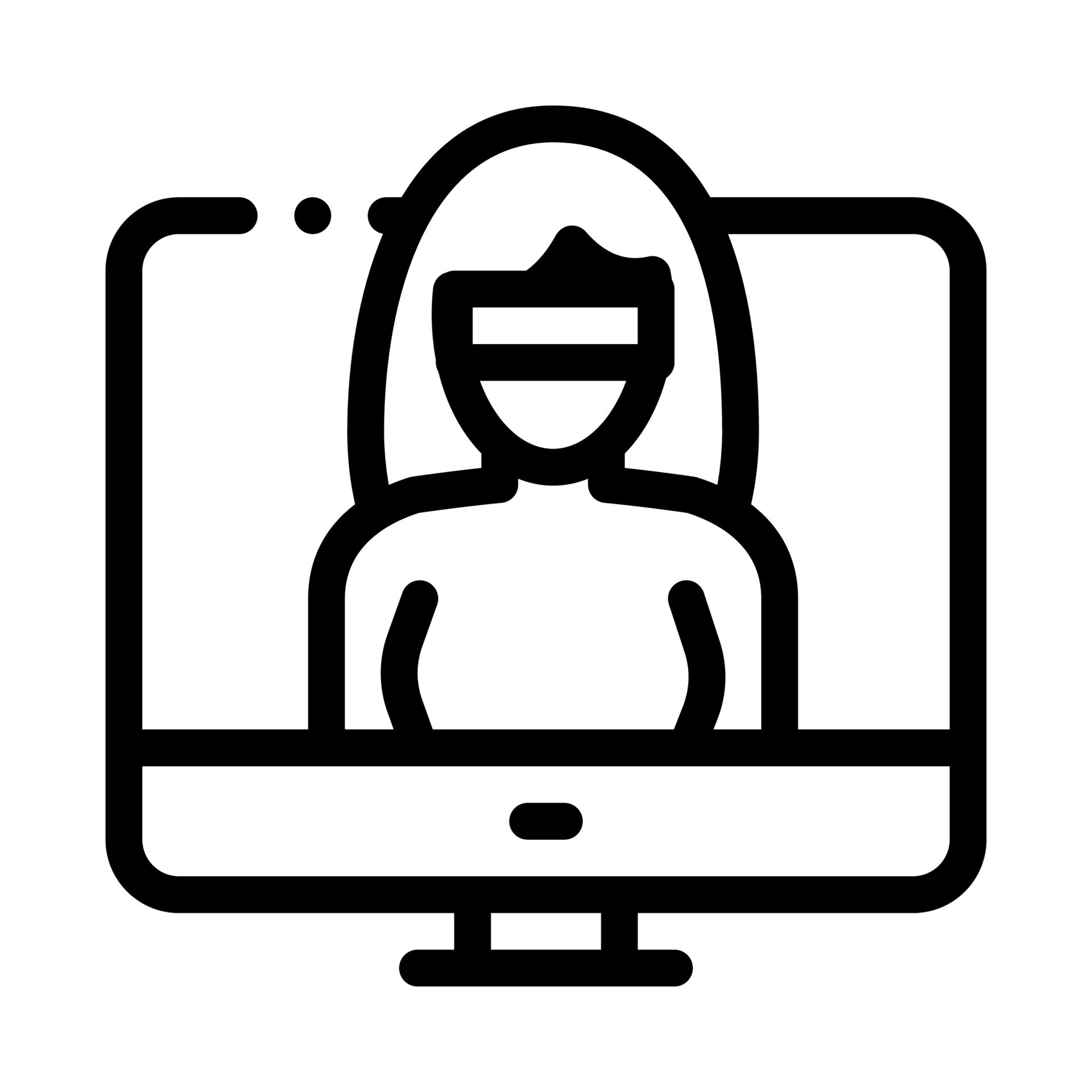 Computer Hacker Icon Vector Outline Illustration 17593852 Vector Art At Vecteezy