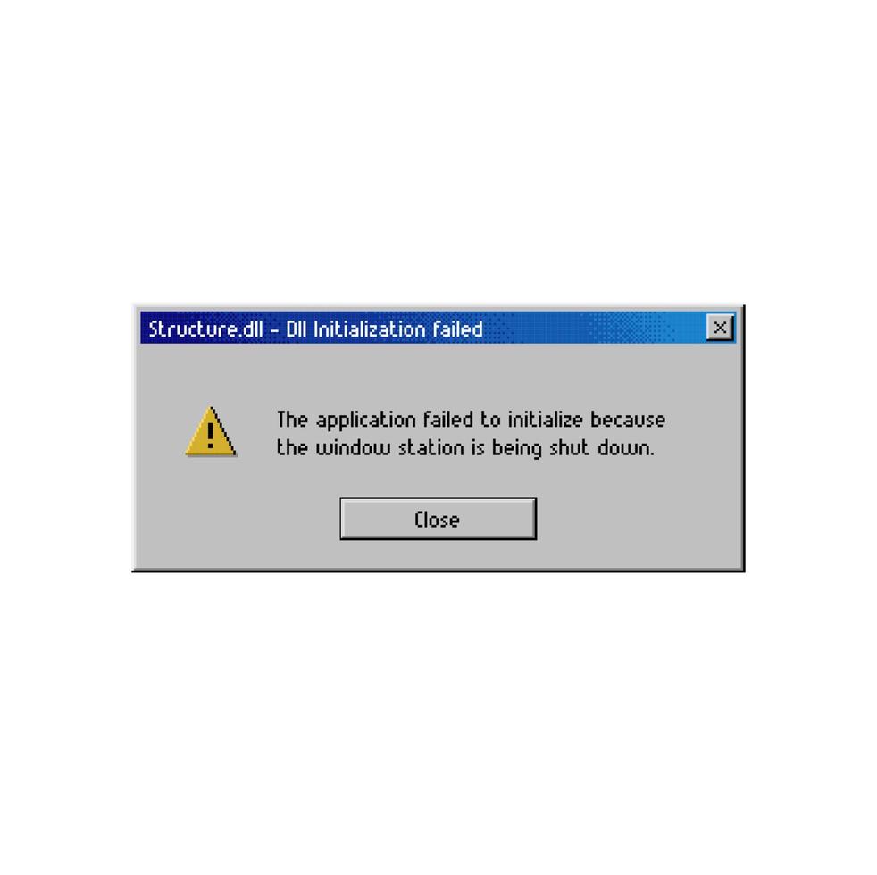mensaje de ventana de error, la inicialización de dll falló 17595147 ... mensaje de ventana de error, la inicialización de dll falló 17595147 ...