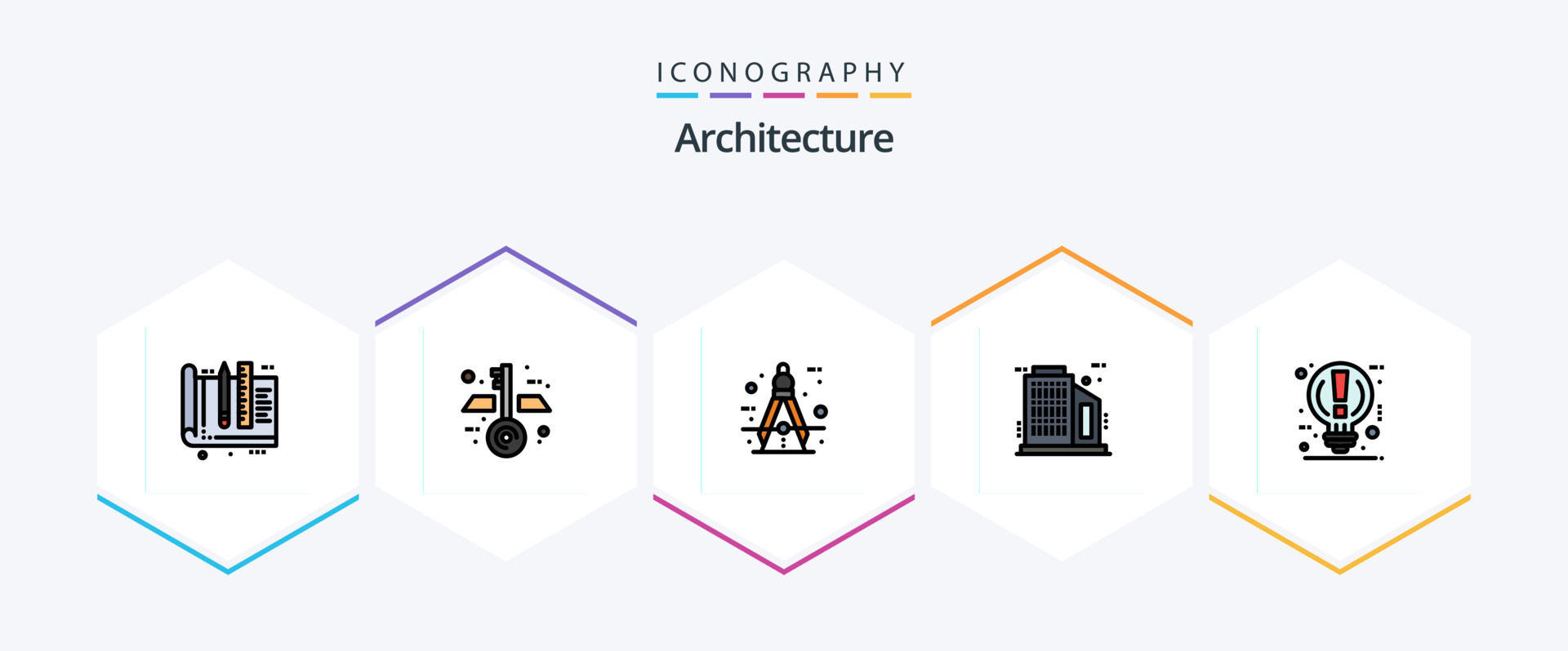 Architecture 25 FilledLine icon pack including idea. skyscraper ...