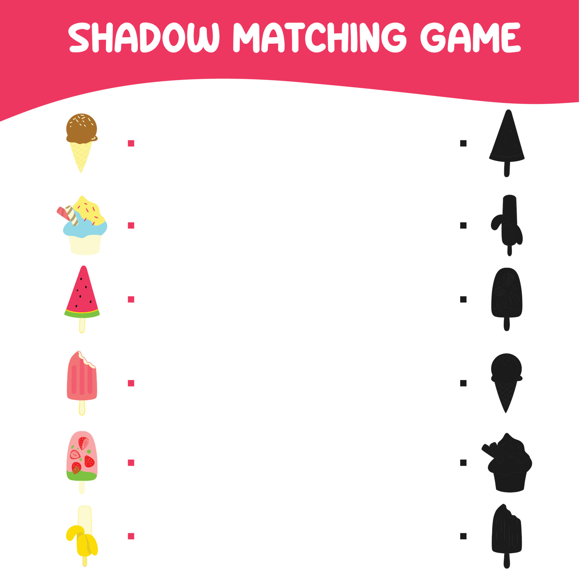 Find the correct shadow. Educational matching game for children. Kids ... Find the correct shadow. Educational matching game for children. Kids ...