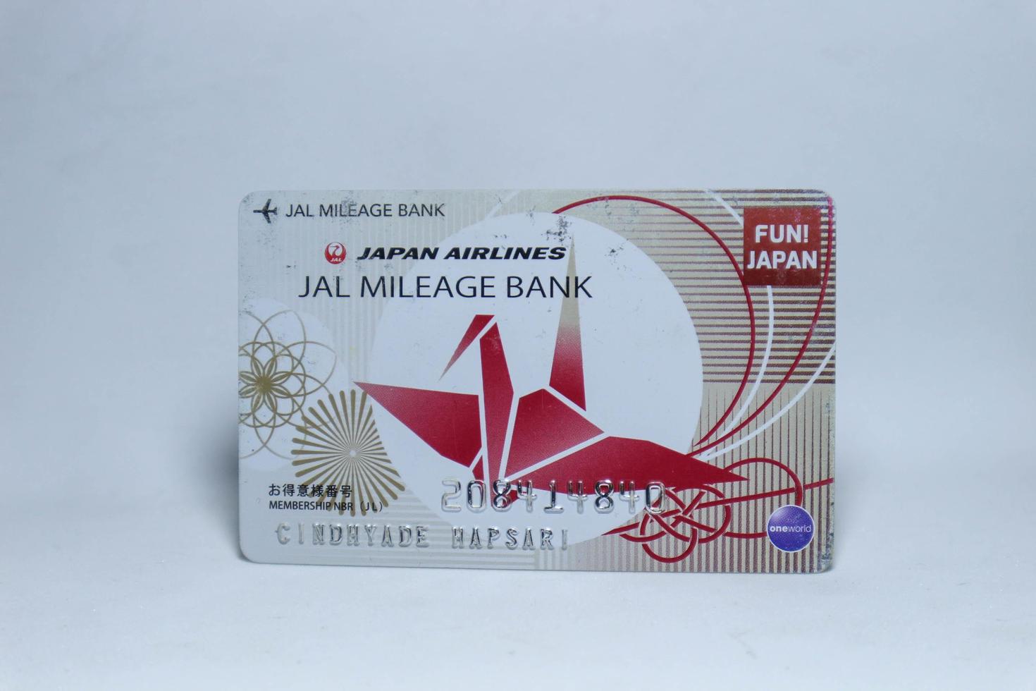 Japan on July 2019. Isolated photo of JAL Mileage Bank card. 17600836 Stock Photo at Vecteezy