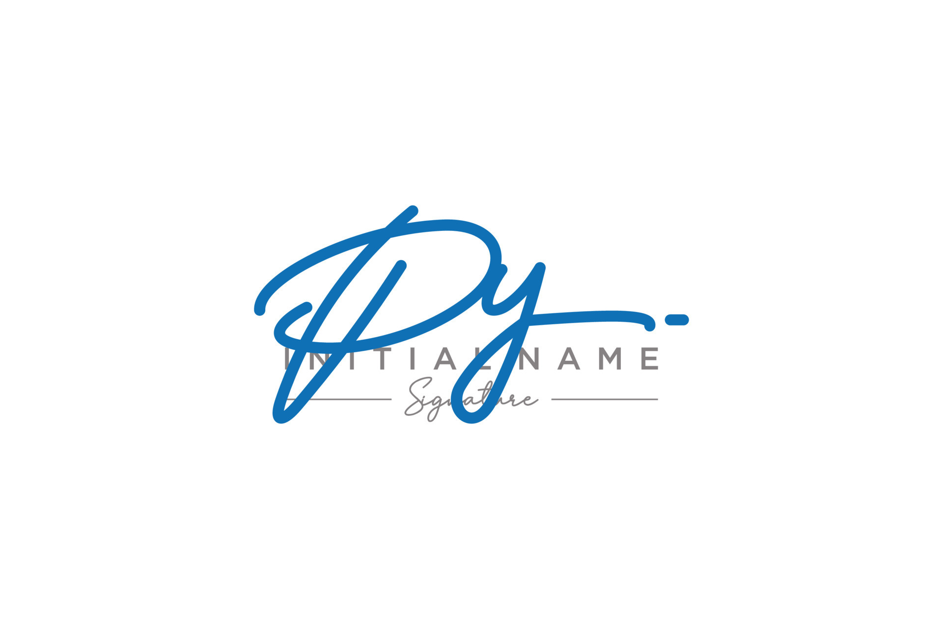 Initial PY signature logo template vector. Hand drawn Calligraphy ...
