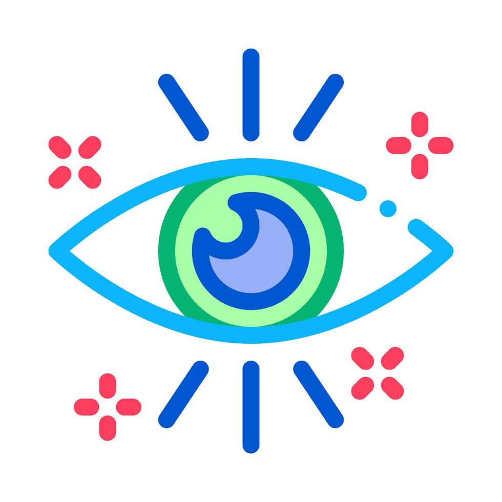 Vector De Línea Delgada De Icono De órgano De Ojo Humano Saludable