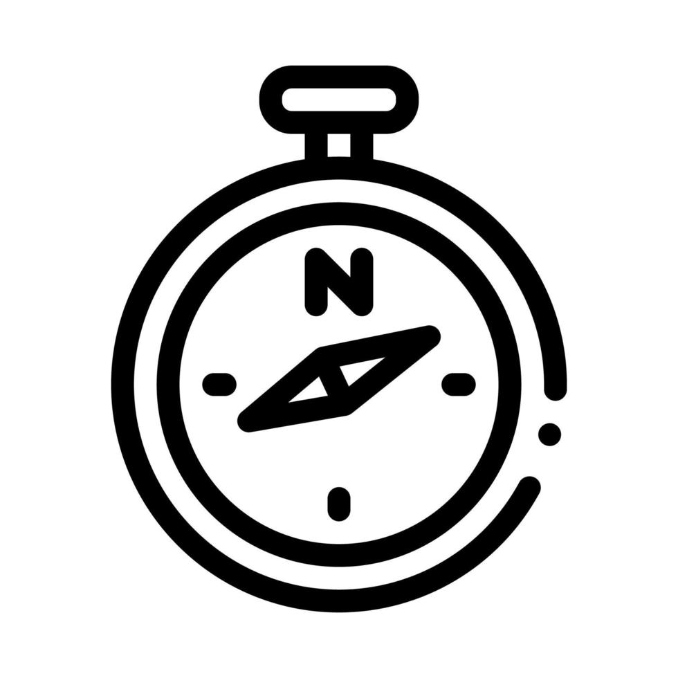 Compass Icon Vector Outline Illustration 17605387 Vector Art At Vecteezy