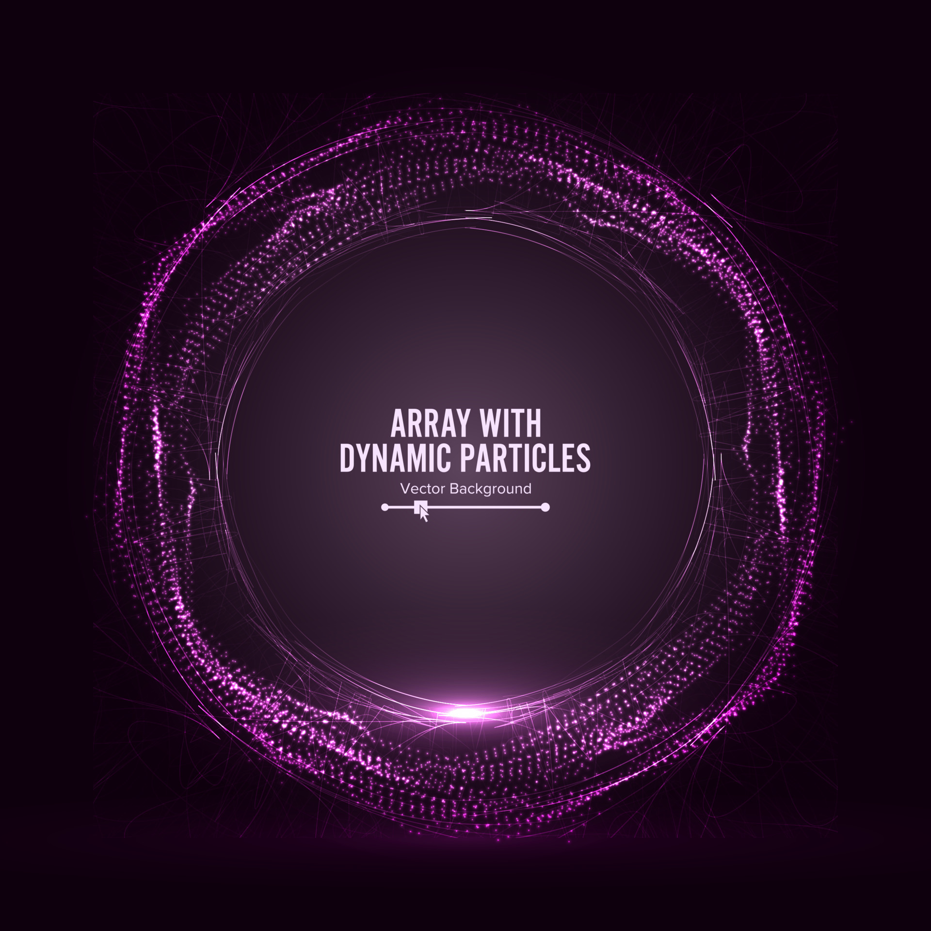 Array Vector With Splash Particles. Big Data Complex. Digital Abstract Background Glowing ...