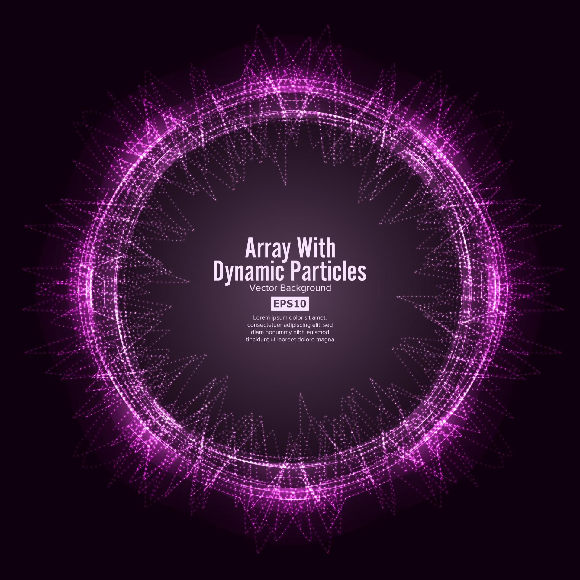 Array Vector With Splash Particles. Big Data Complex. Digital Abstract ...