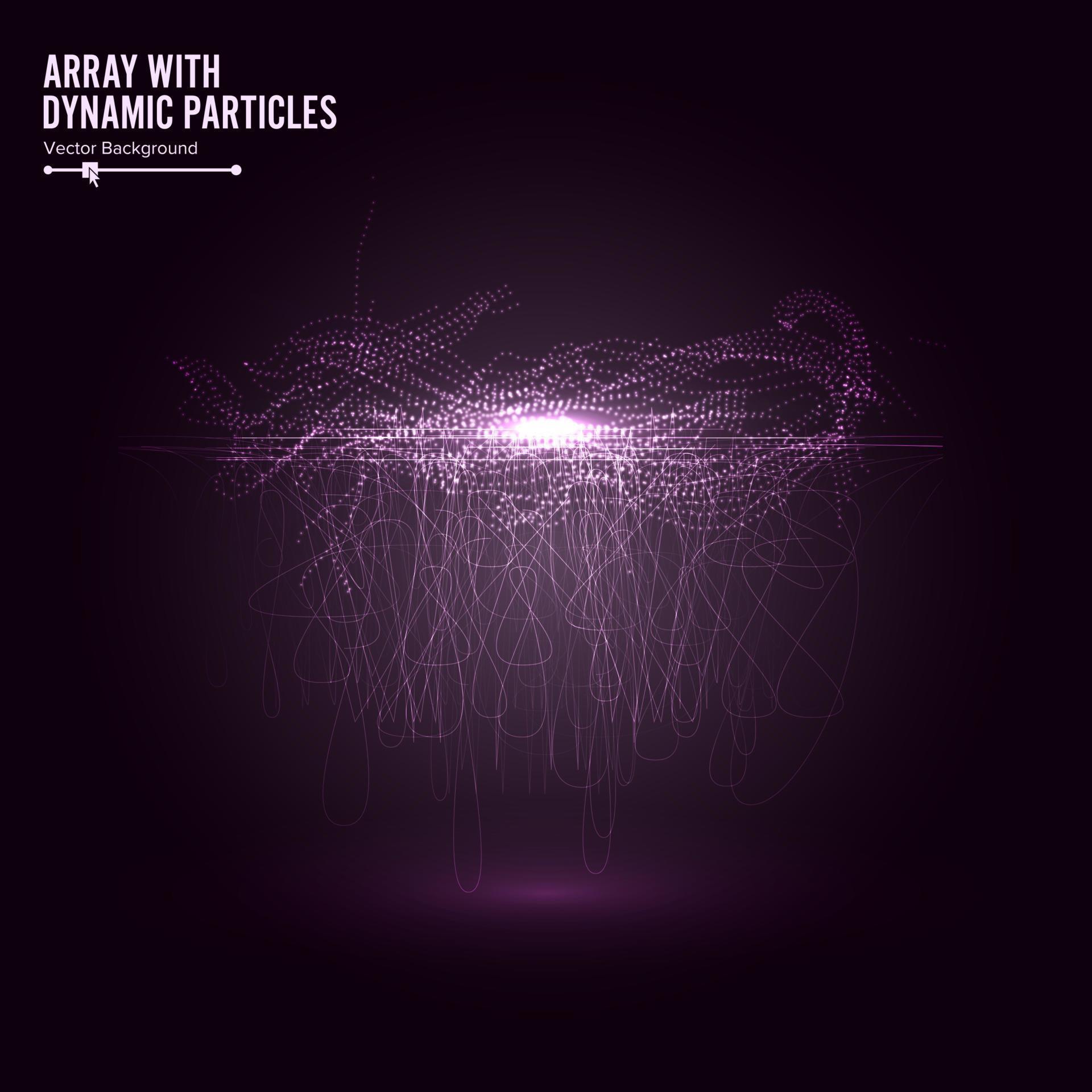 Array Vector With Splash Emitted Particles. Round Shape Of . Visualization Abstract Background ...