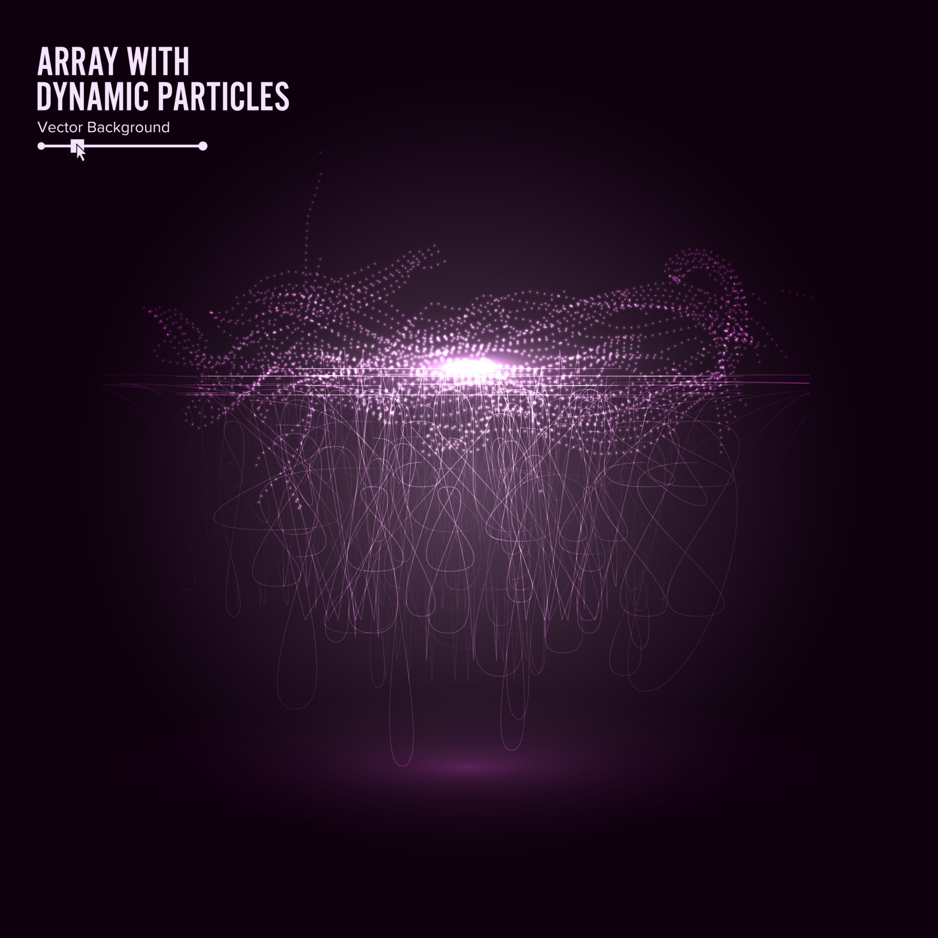 Array Vector With Splash Emitted Particles. Round Shape Of . Visualization Abstract Background ...