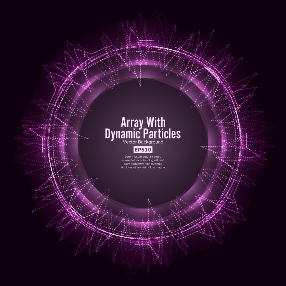 Array Vector With Splash Emitted Particles. Round Dots And Lines ...