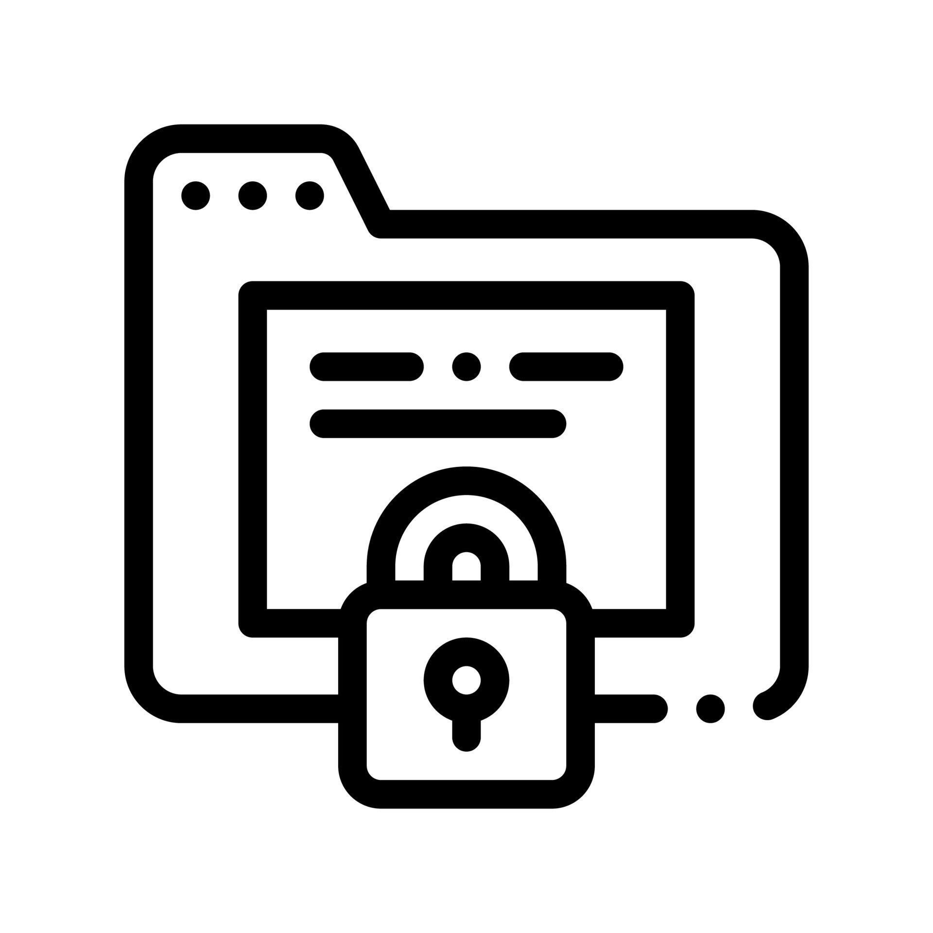 Padlock Site Coding System Vector Thin Line Icon 17605943 Vector Art at ...