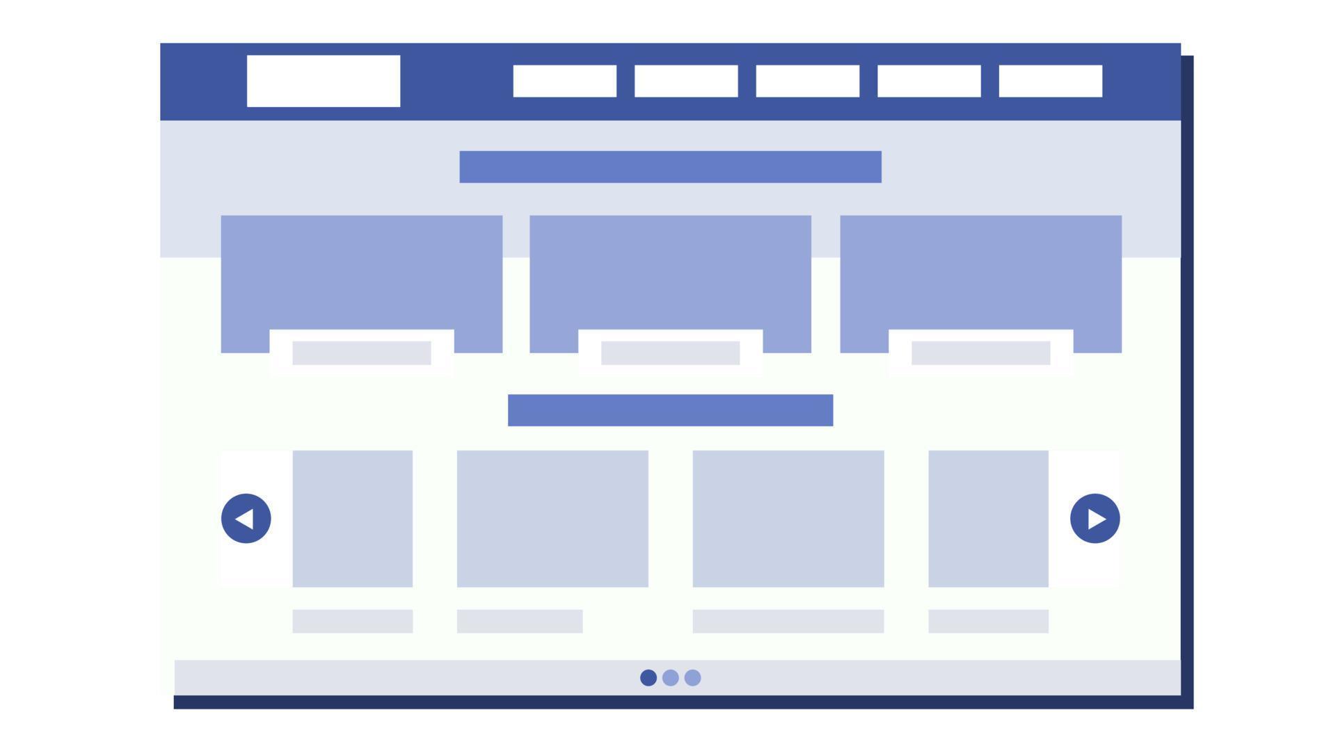 Website Flat Design Vector. Site Webpage. Web Page Design. Illustration ...