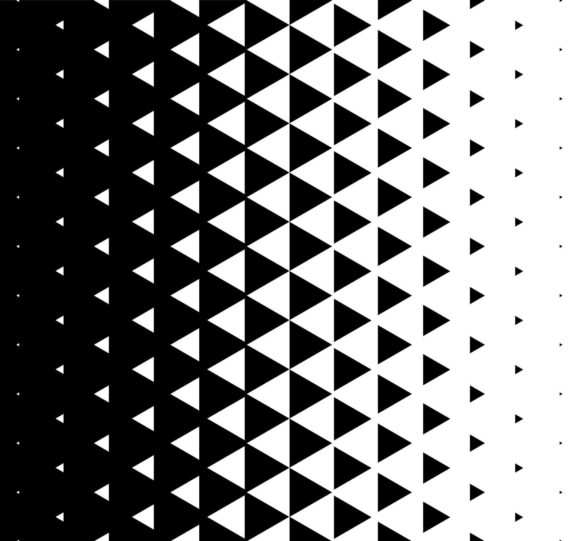 Halftone Triangular Pattern Vector. Abstract Monochrome Geometric ...