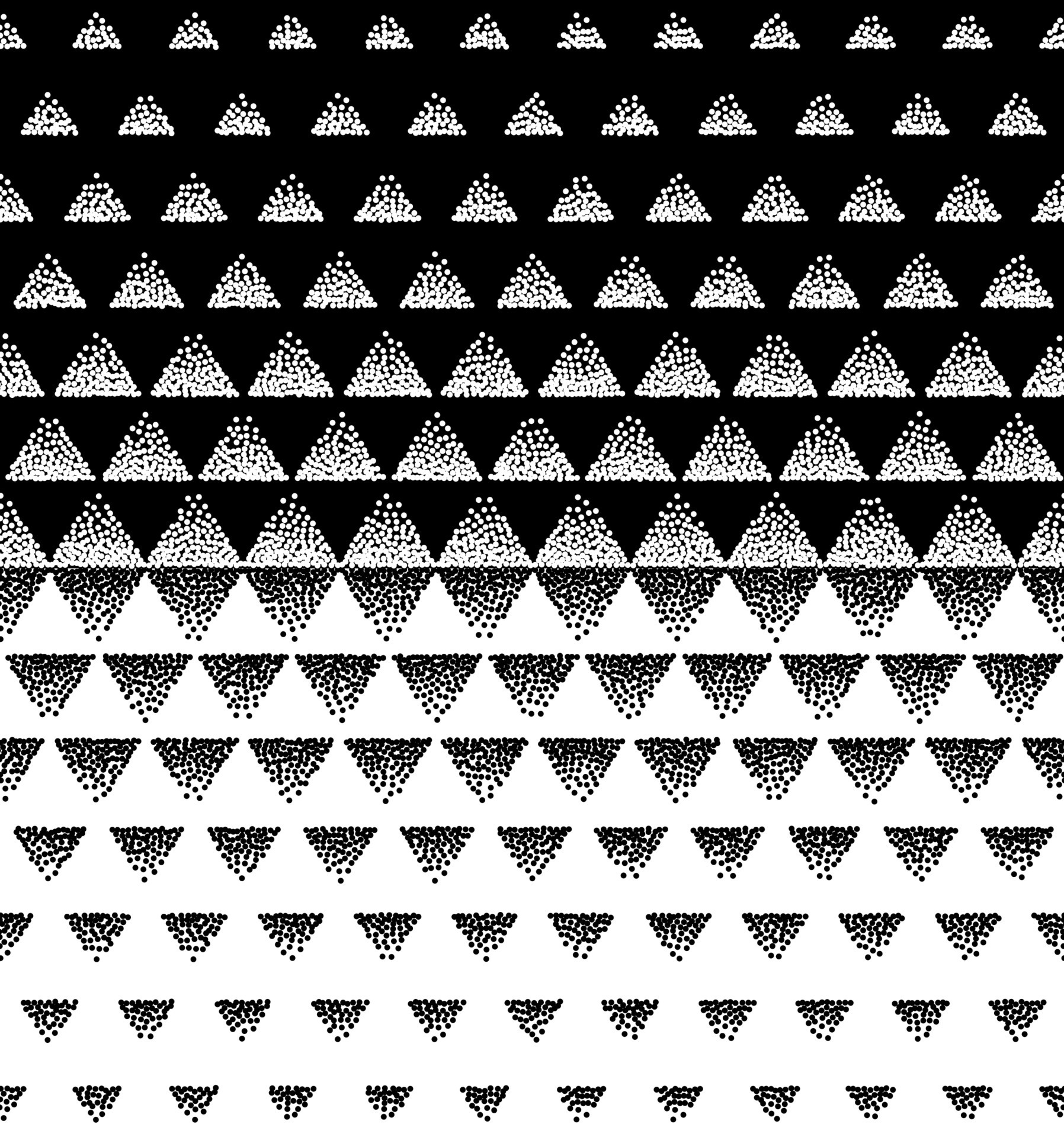 Halftone Triangular Pattern Vector. Black and White Triangle Halftone ... Halftone Triangular Pattern Vector. Black and White Triangle Halftone ...