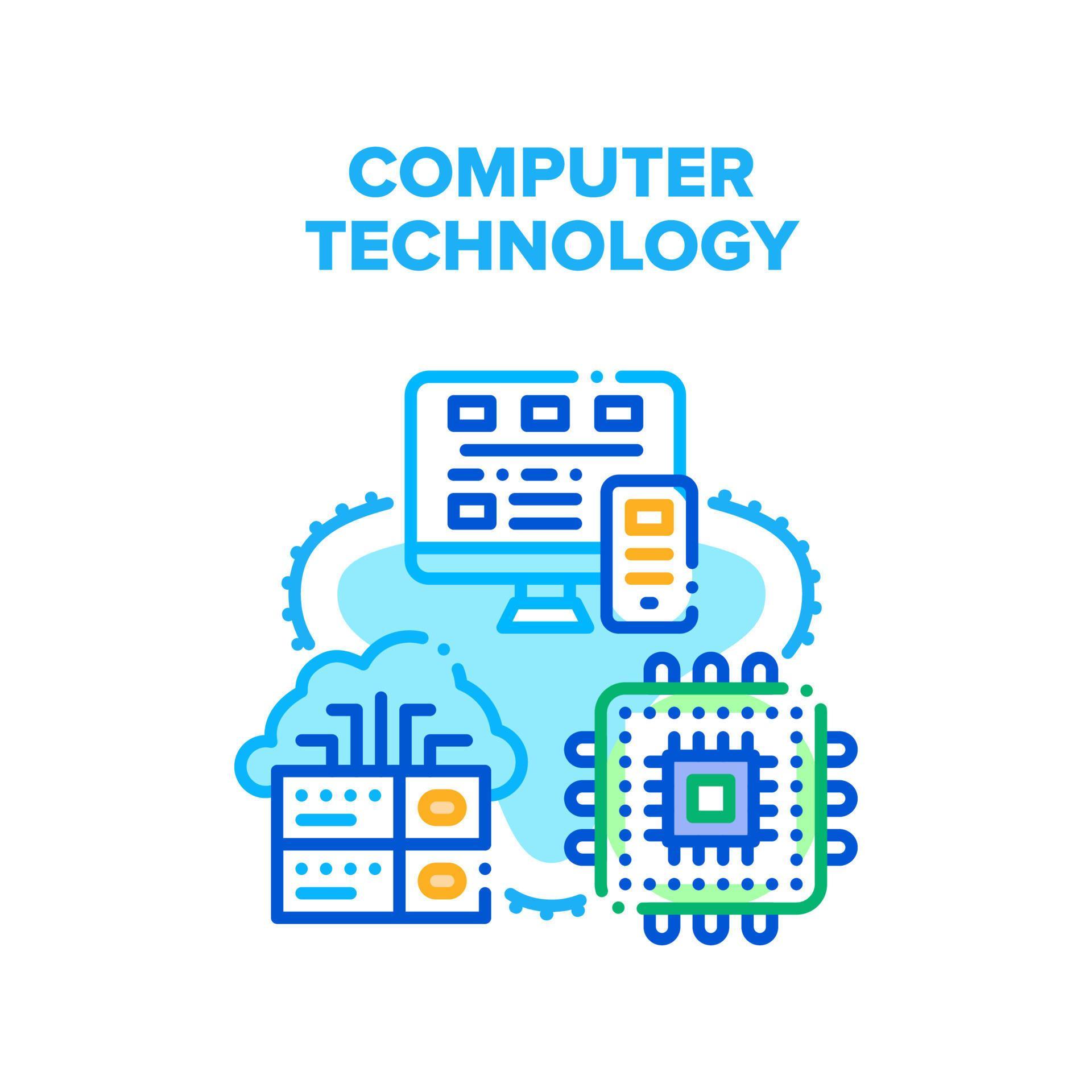 Computer Technology Vector Concept Illustration 17607073 Vector Art at ...