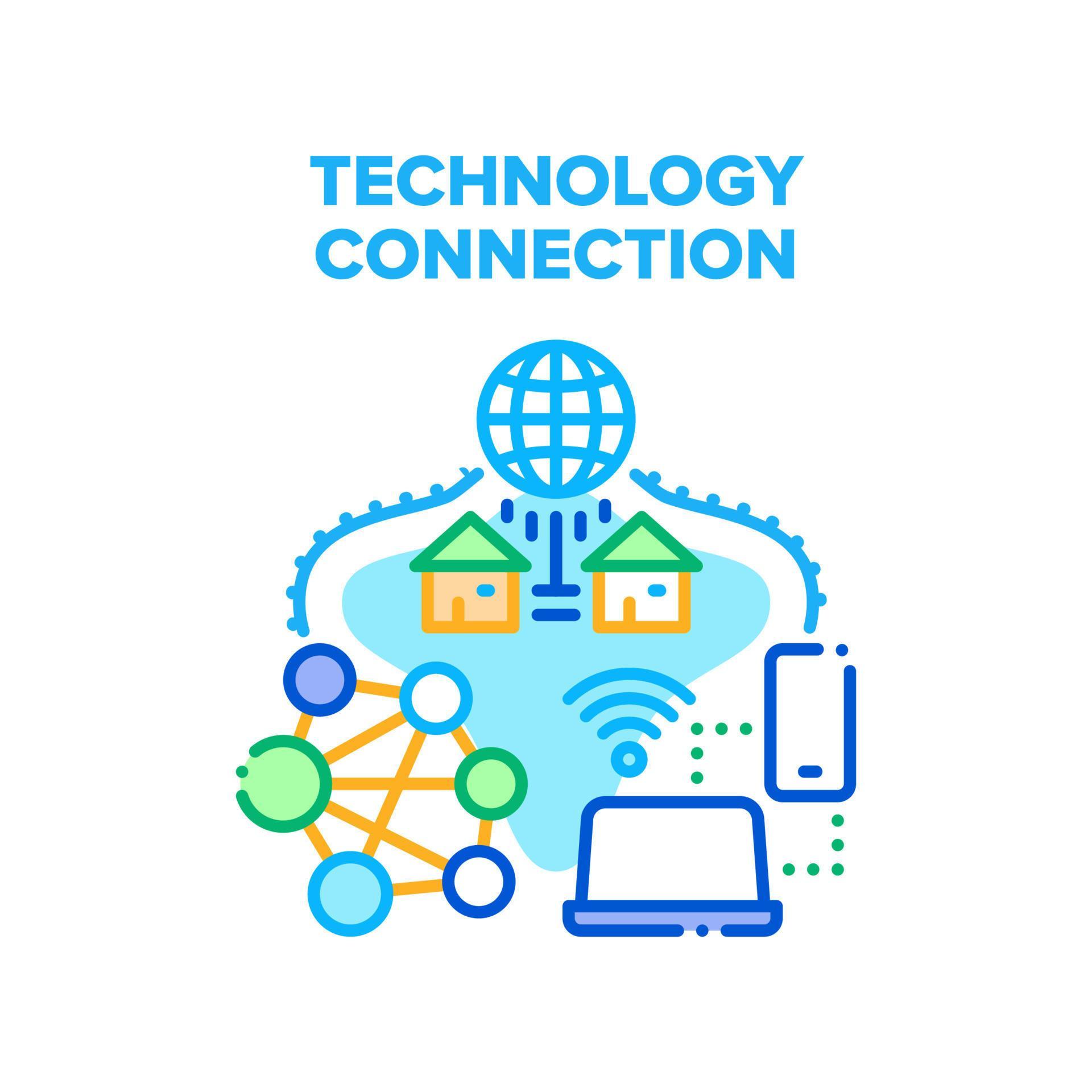 Technology Connection Vector Concept Illustration 17607080 Vector Art ...