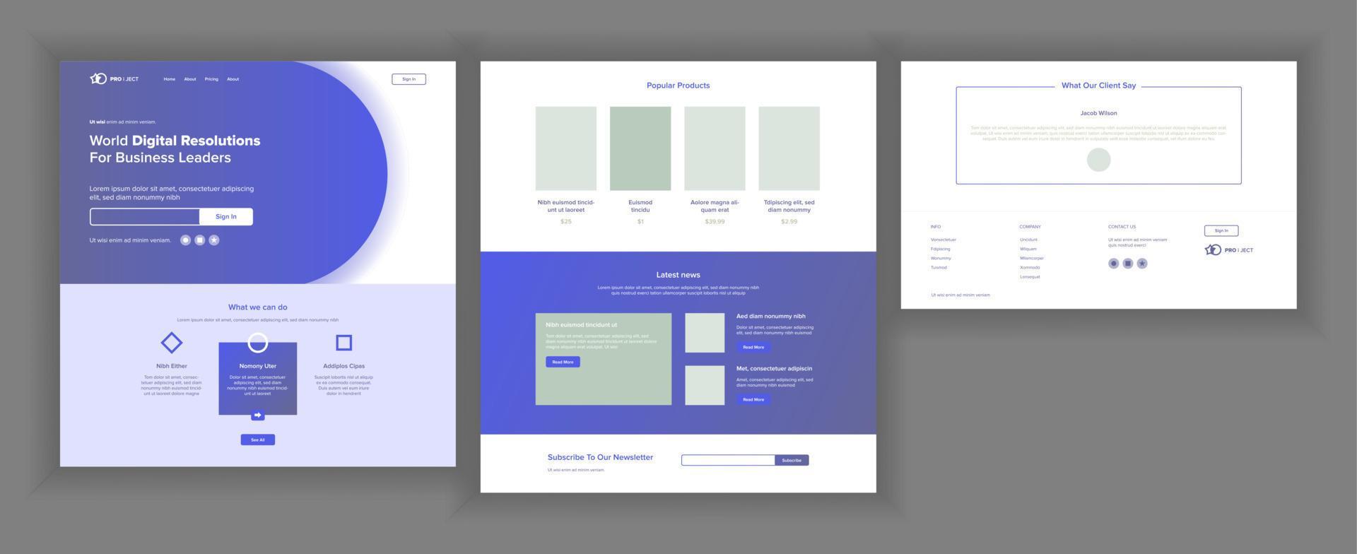 Web Page Design Vector. Website Business Concept. Web Design And ...