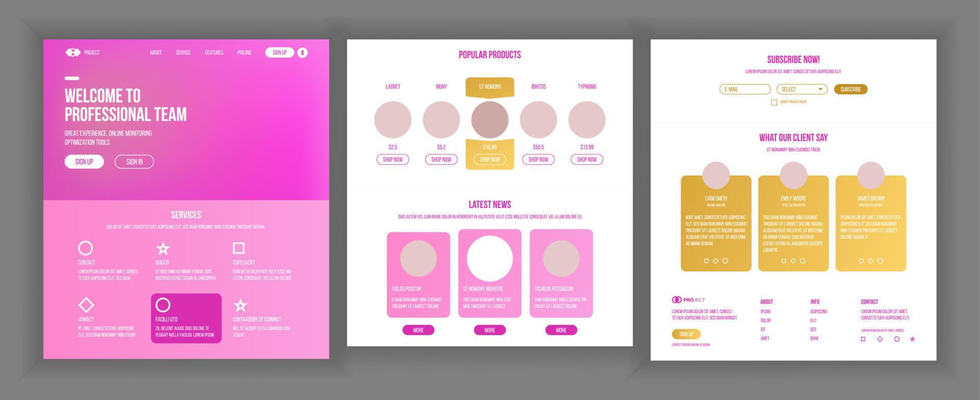 Website Page Vector. Business Agency. Web Page. Landing Design Template ...