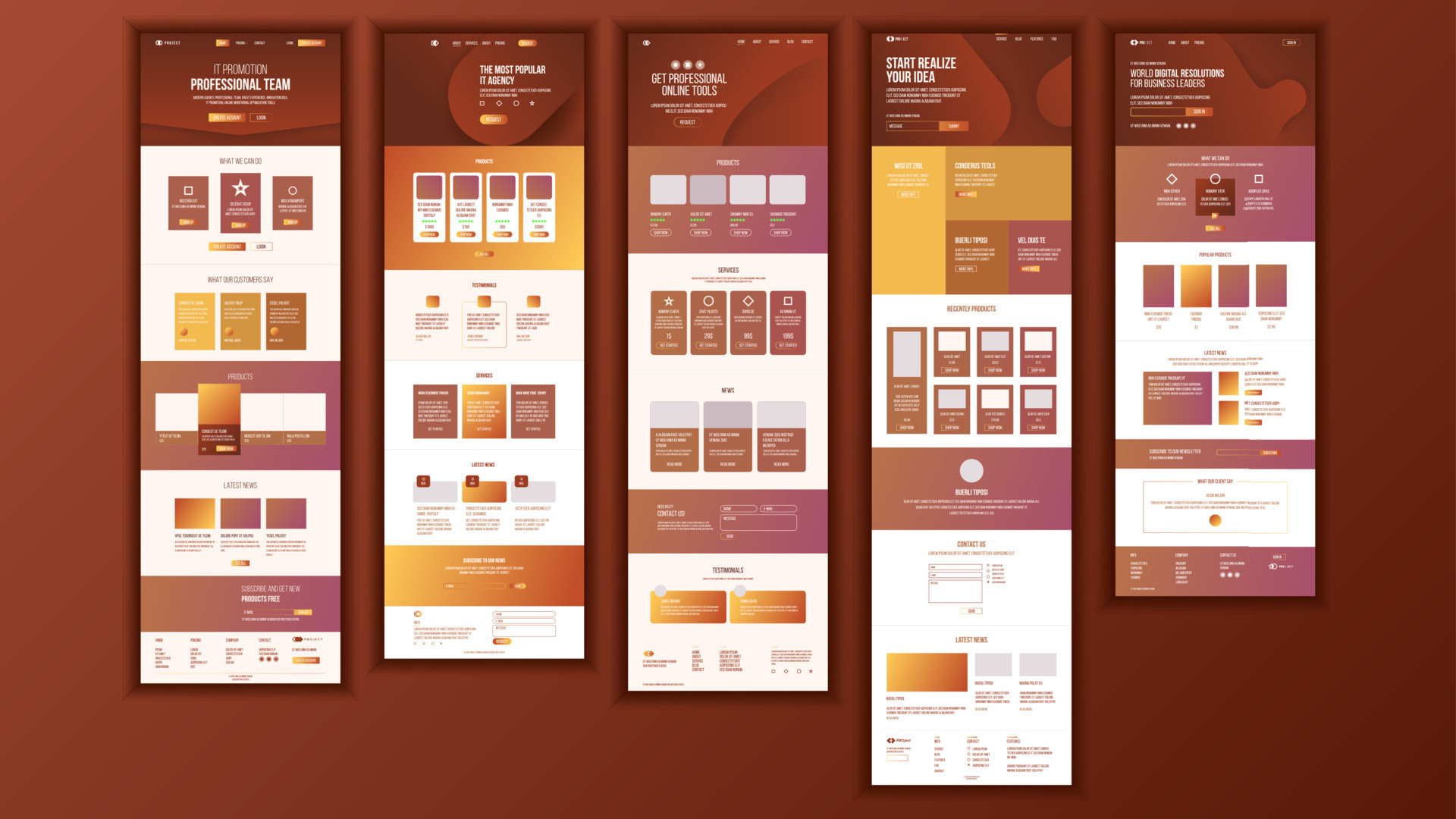 Main Web Page Design Vector. Website Business Reality. Landing Template ...