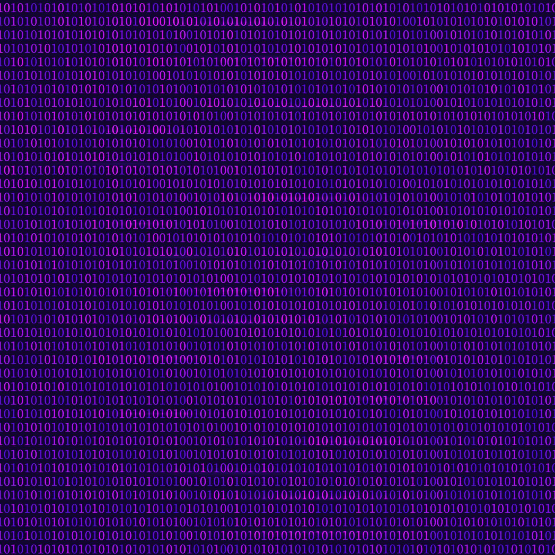 Dark Net concept vector illustration. Binary code bright blue and magenta background ...