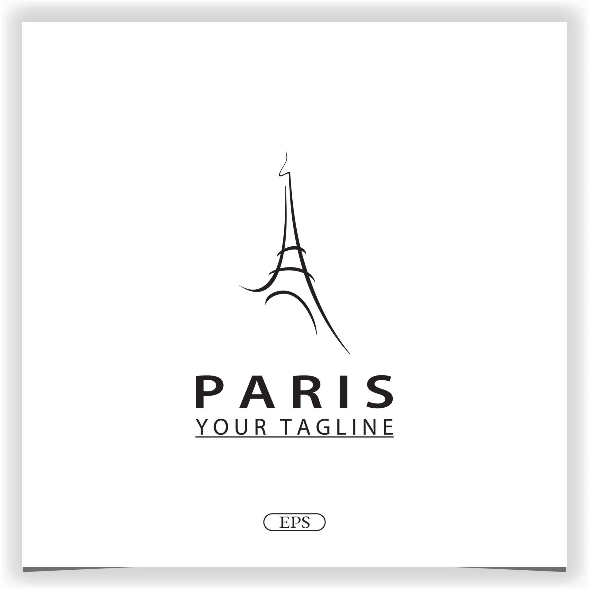 eiffel paris logo premium elegant template design vector eps 10 ...