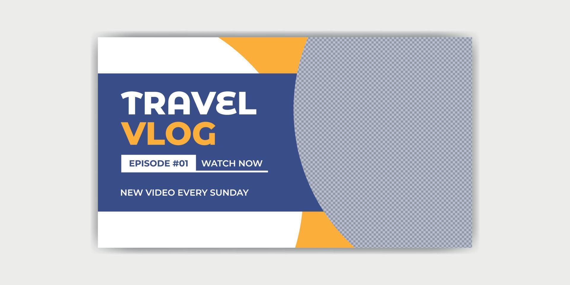 Travel Vlog Thumbnail Template 17608569 Vector Art at Vecteezy