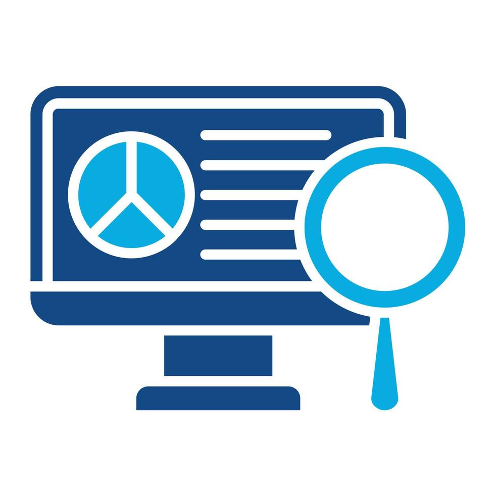 Monitoring Project Data Glyph Two Color Icon 17609967 Vector Art At