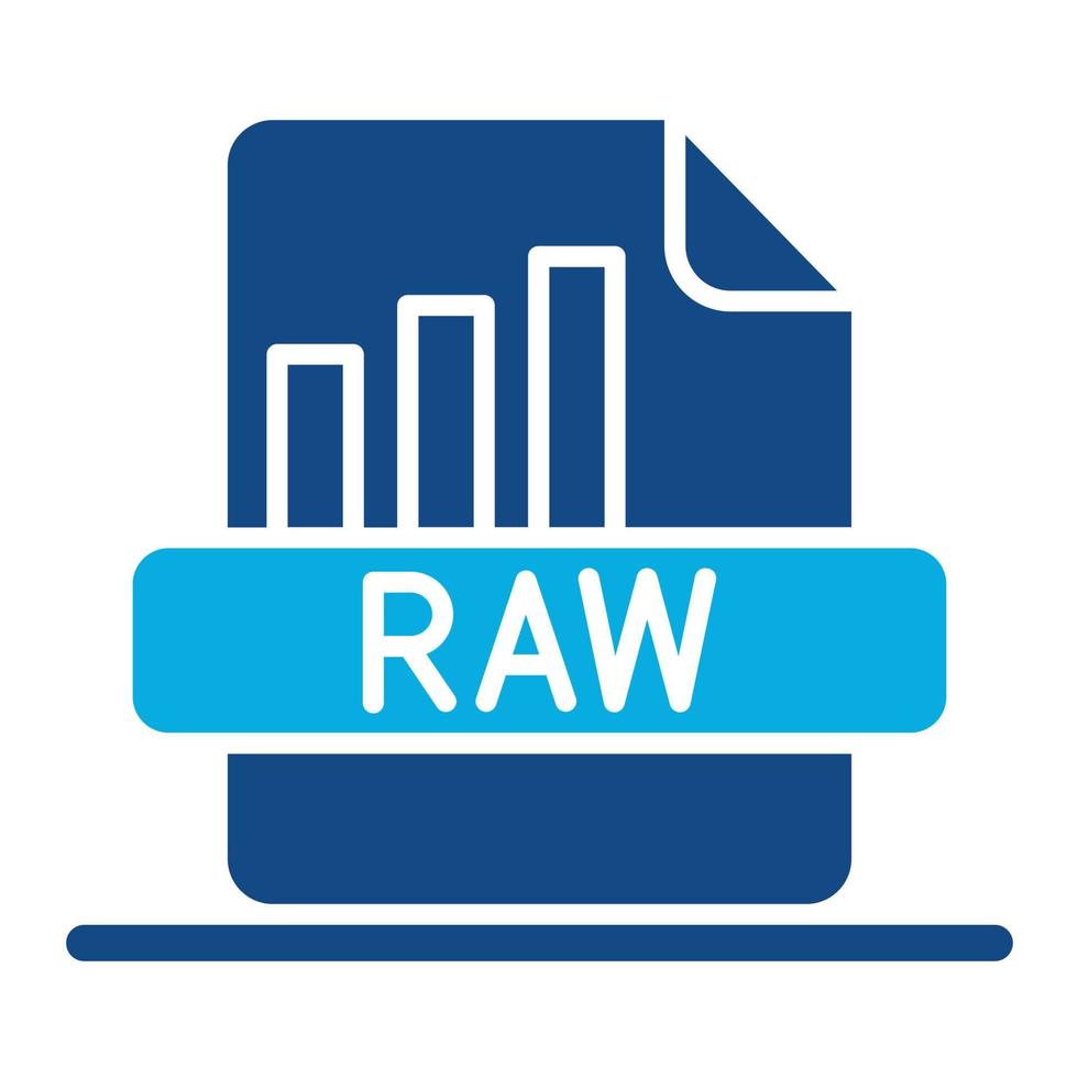 Raw Data Glyph Two Color Icon 17612098 Vector Art at Vecteezy