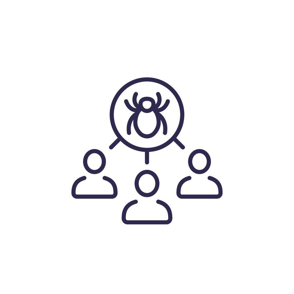 Debugging, testing line icon with a bug and users 17613315 Vector Art ... Debugging, testing line icon with a bug and users 17613315 Vector Art ...