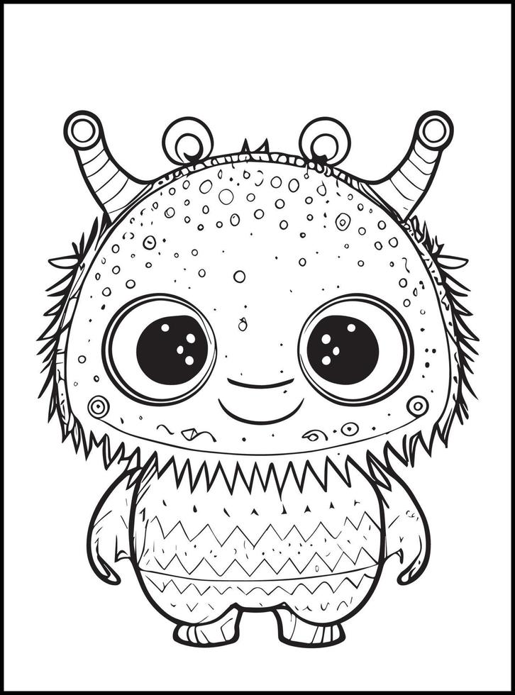 Monster Coloring Pages Monsters Cute Kids Little Silly Printables Just ...
