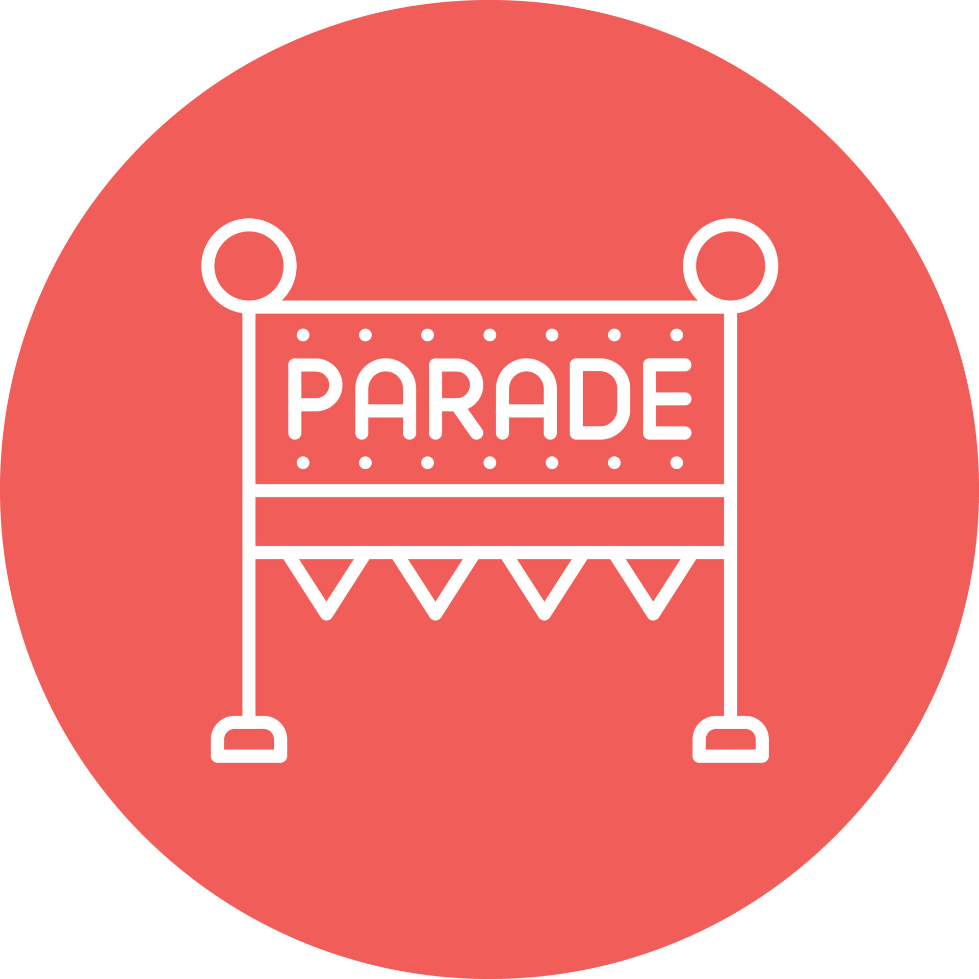 Parade Line Circle Background Icon 17626344 Vector Art at Vecteezy