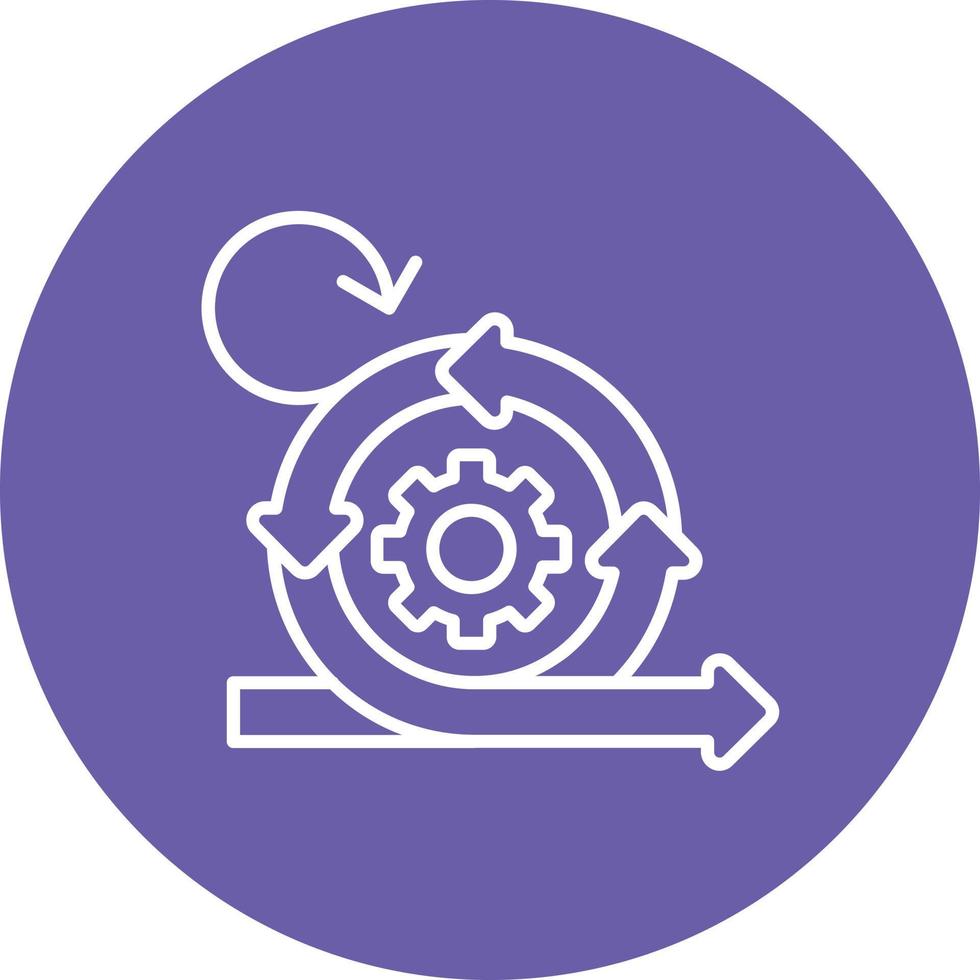 Agile Development Line Circle Background Icon 17626956 Vector Art at ...