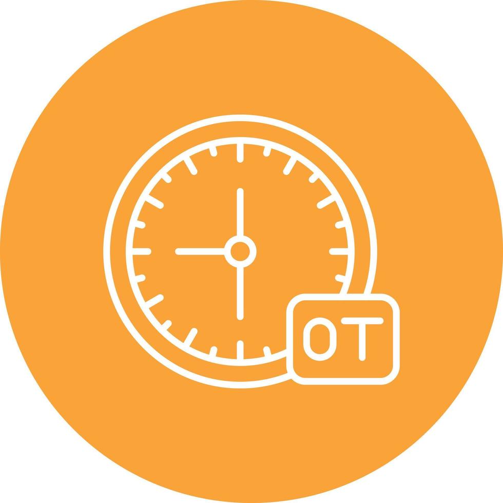 Overtime Line Circle Background Icon 17628270 Vector Art at Vecteezy