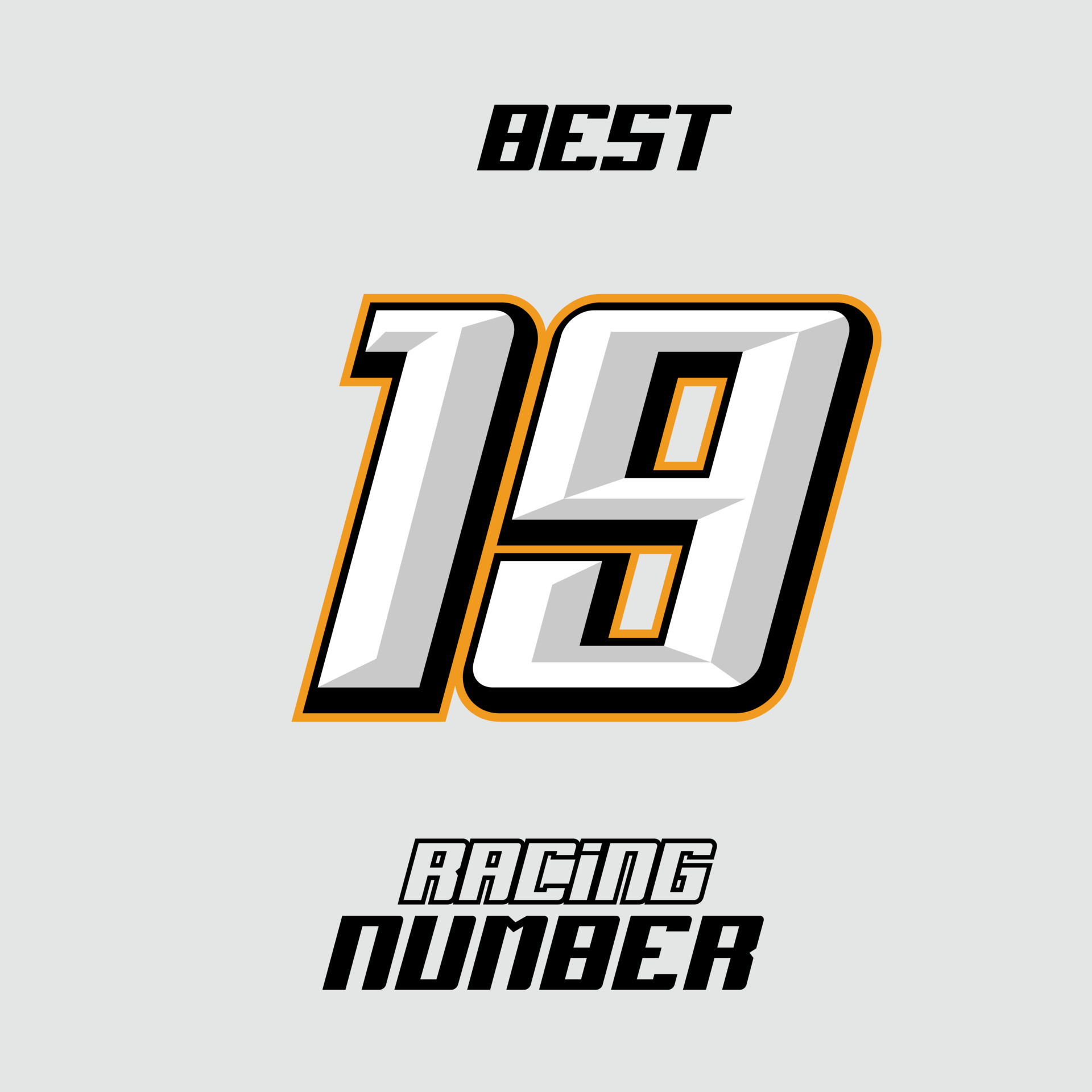Vector Racing Number Template 19 17629146 Vector Art at Vecteezy