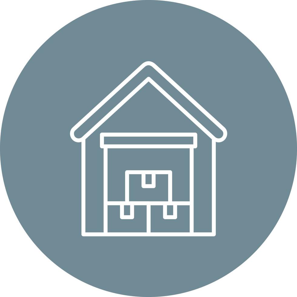 Warehouse Line Circle Background Icon 17630041 Vector Art at Vecteezy