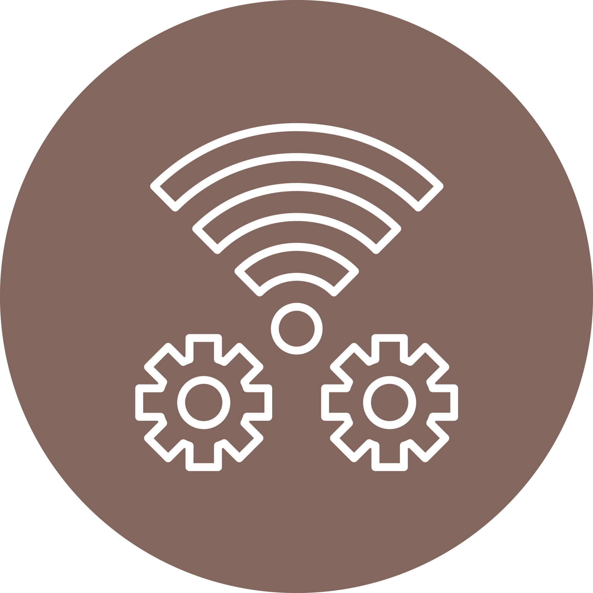 Smart Setting Line Circle Background Icon 17630186 Vector Art at Vecteezy