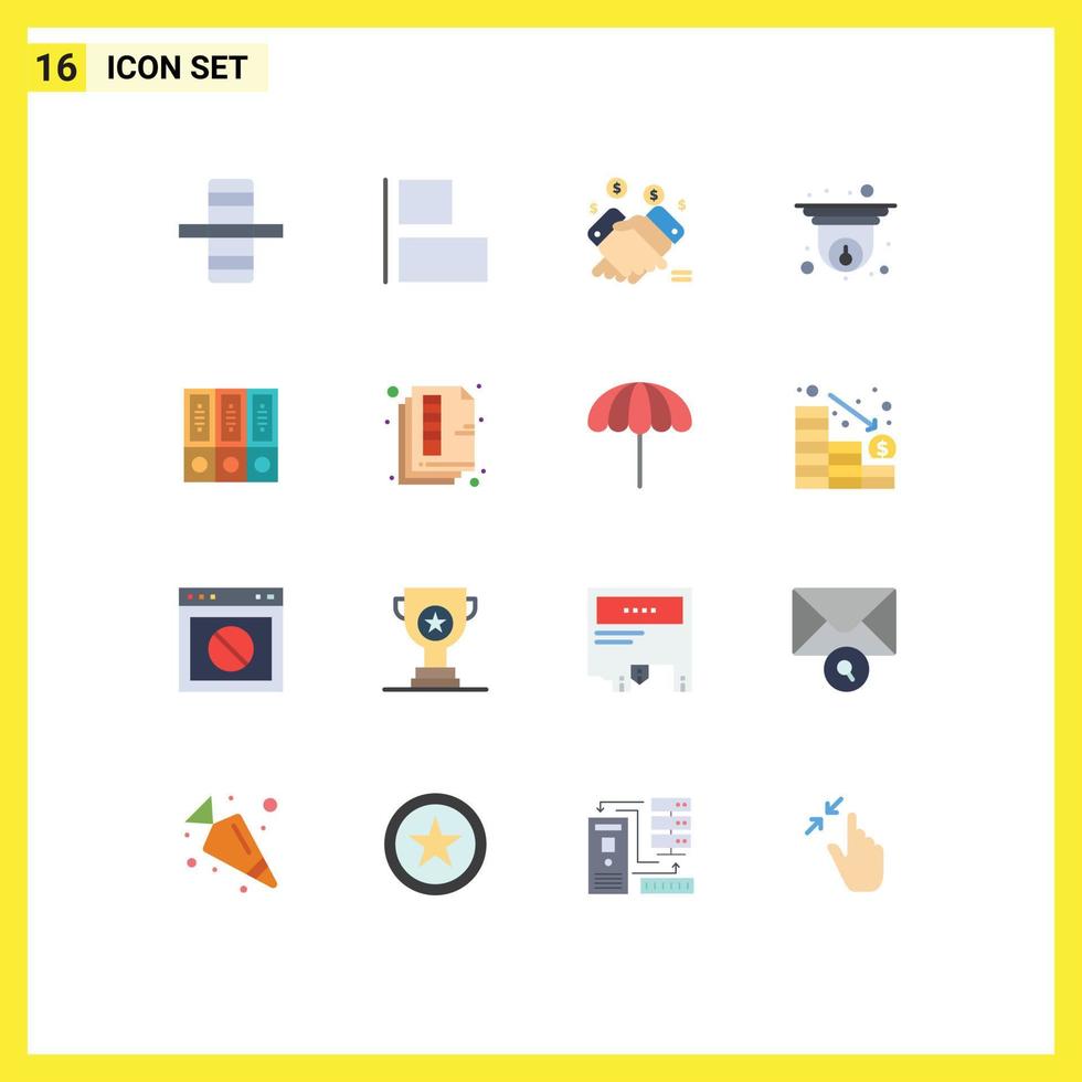 User Interface Pack Of 16 Basic Flat Colors Of Data Files Retail