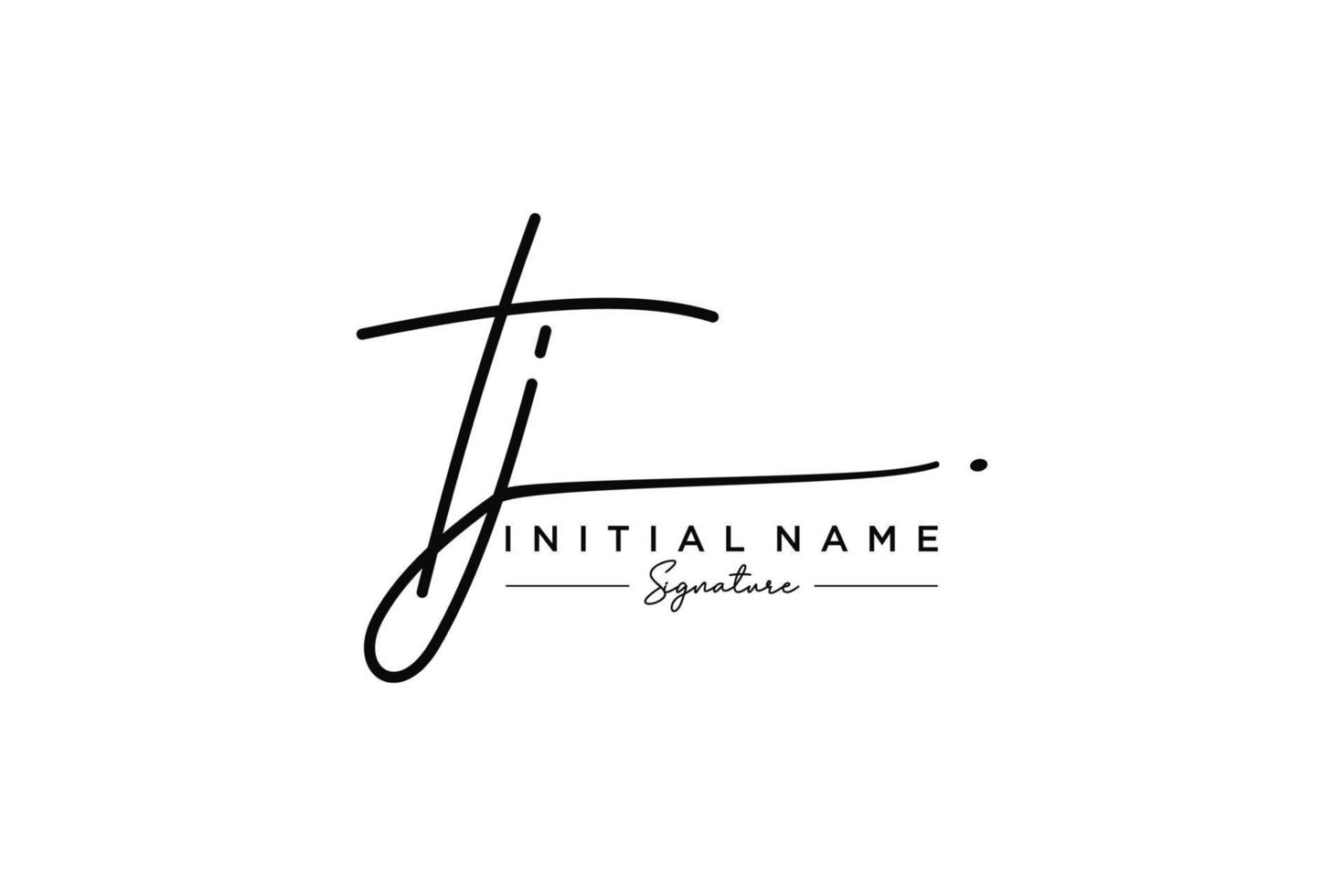 vector de plantilla de logotipo de firma tj inicial. ilustración de vector de letras de ...