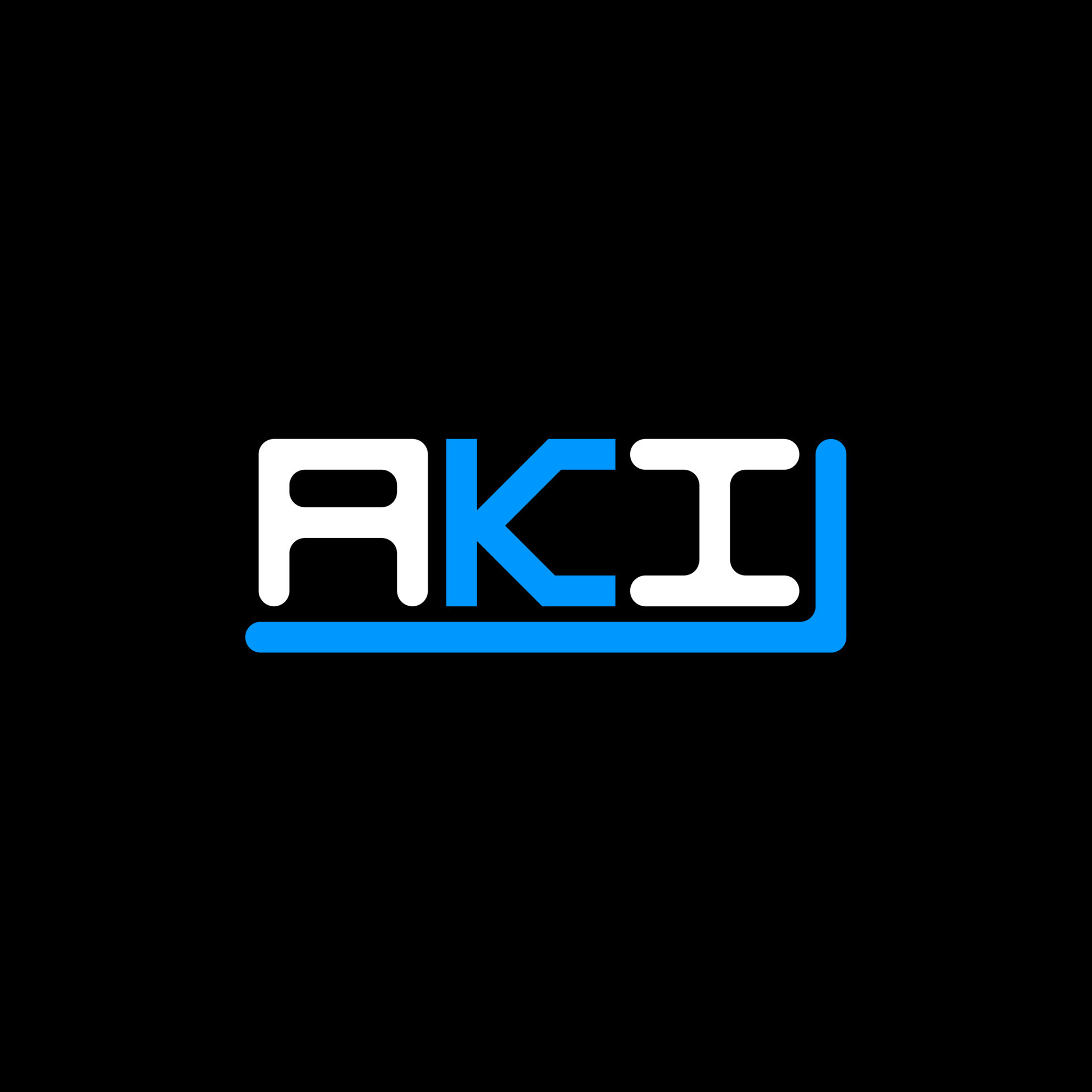 diseño creativo del logotipo de la letra aki con gráfico vectorial, logotipo simple y moderno de ...