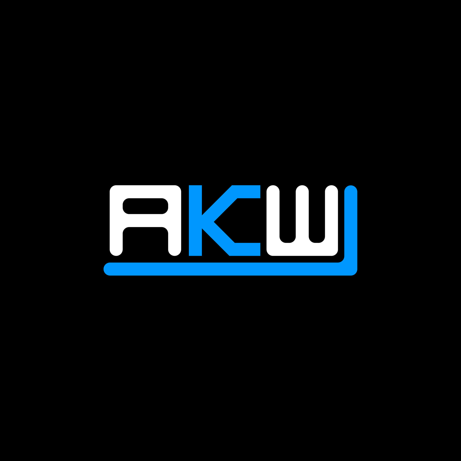 diseño creativo del logotipo de la letra akw con gráfico vectorial, logotipo simple y moderno de ...