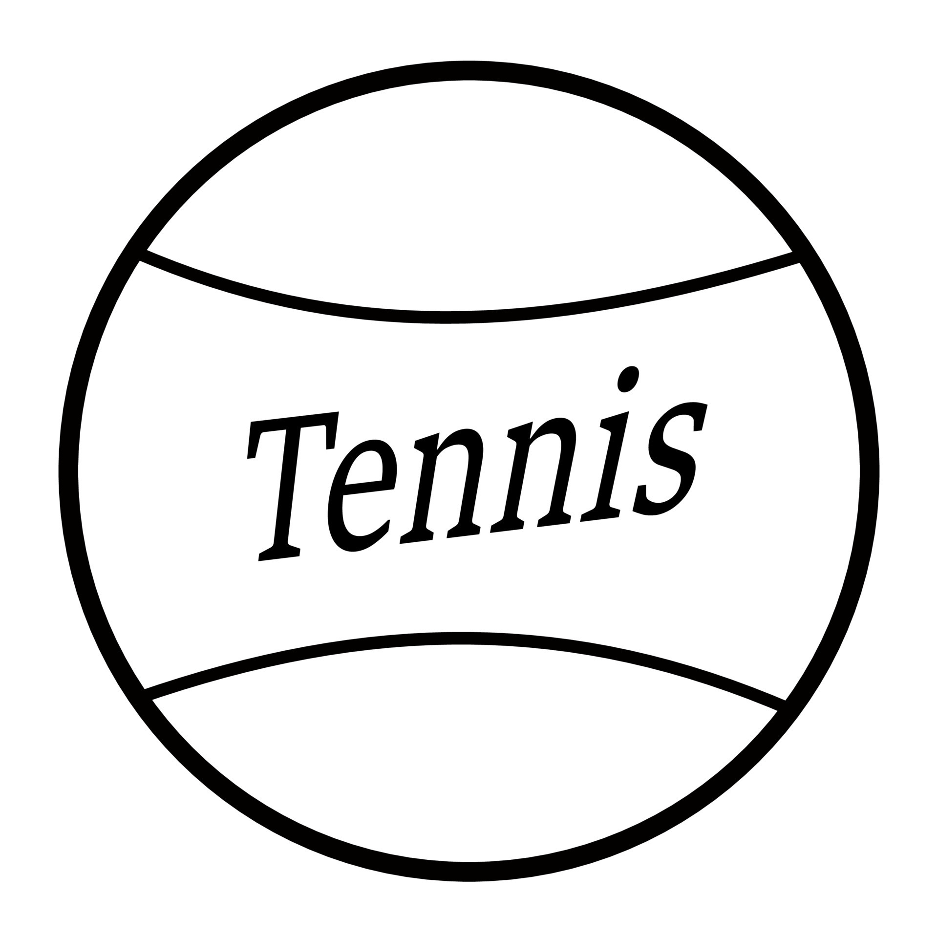 Classic Tennis Ball Element Simple Line Style 17637273 Vector Art At Vecteezy