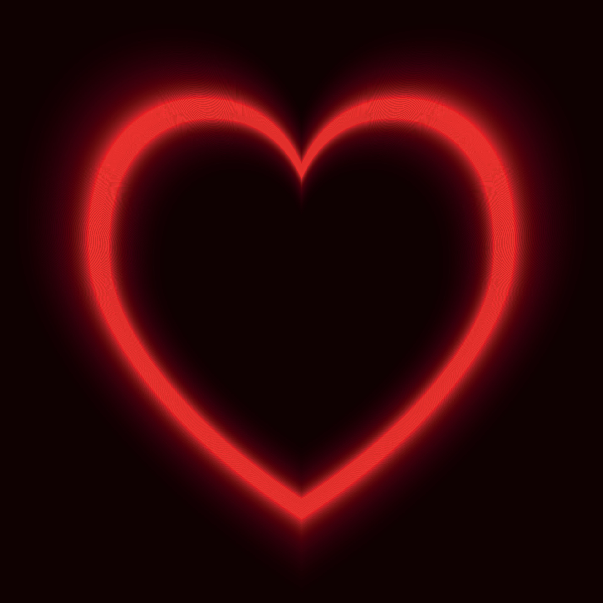 Red neon heart on black background 17638113 Vector Art at Vecteezy