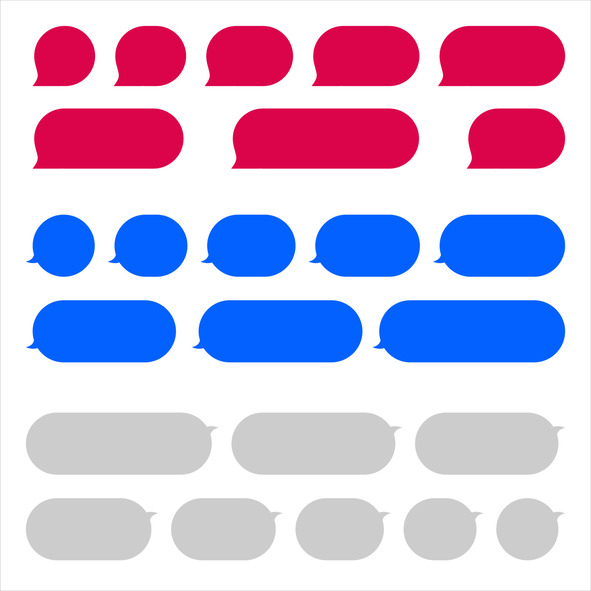 Message bubbles chat on smartphone icons Mobile chatting Sms app ... Message bubbles chat on smartphone icons Mobile chatting Sms app ...
