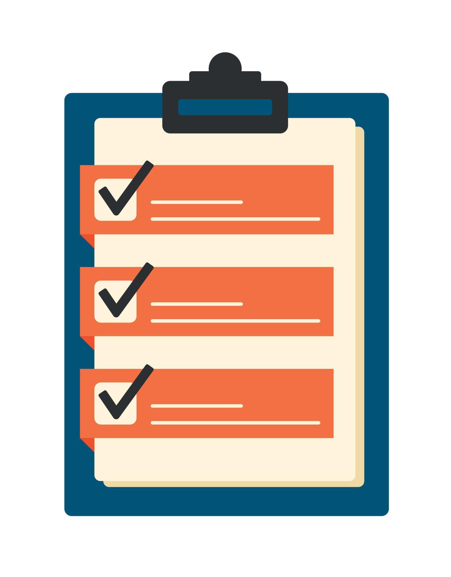 Animated Blue Navy Clipboard with Checklist Clipart Vector Illustration for Web Icon 17639484 ...