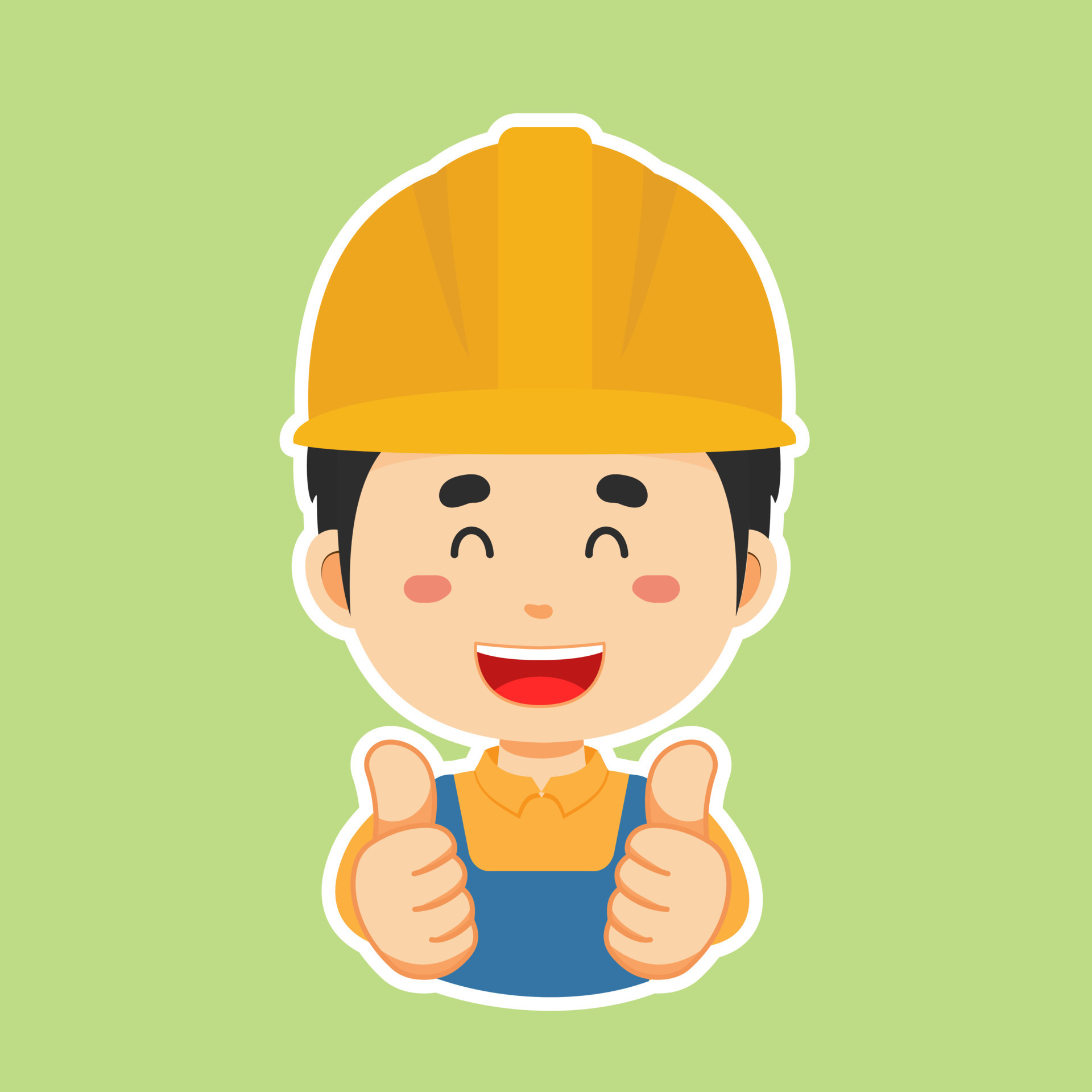 Happy Construction Workers Character Sticker 17639937 Vector Art at ... Happy Construction Workers Character Sticker 17639937 Vector Art at ...