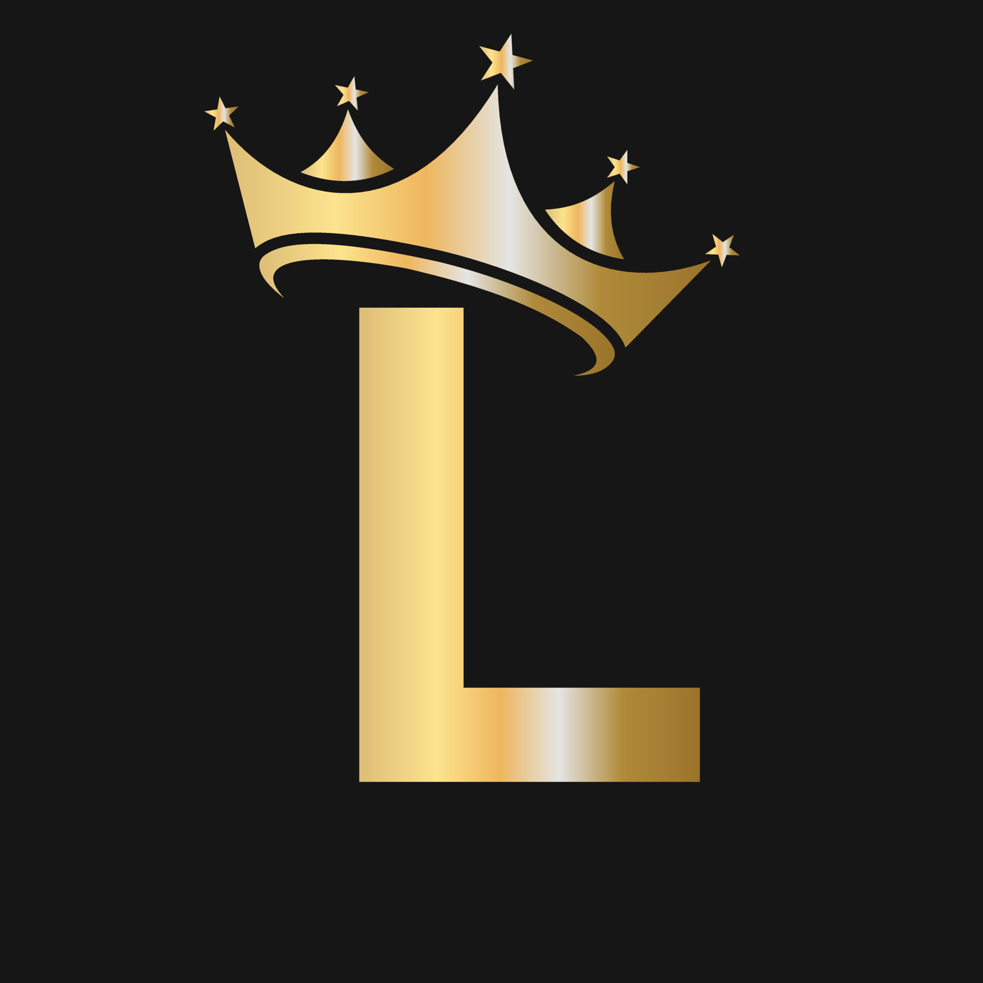 Letter L Crown Logo for Beauty, Fashion, Star, Elegant, Luxury Sign ...