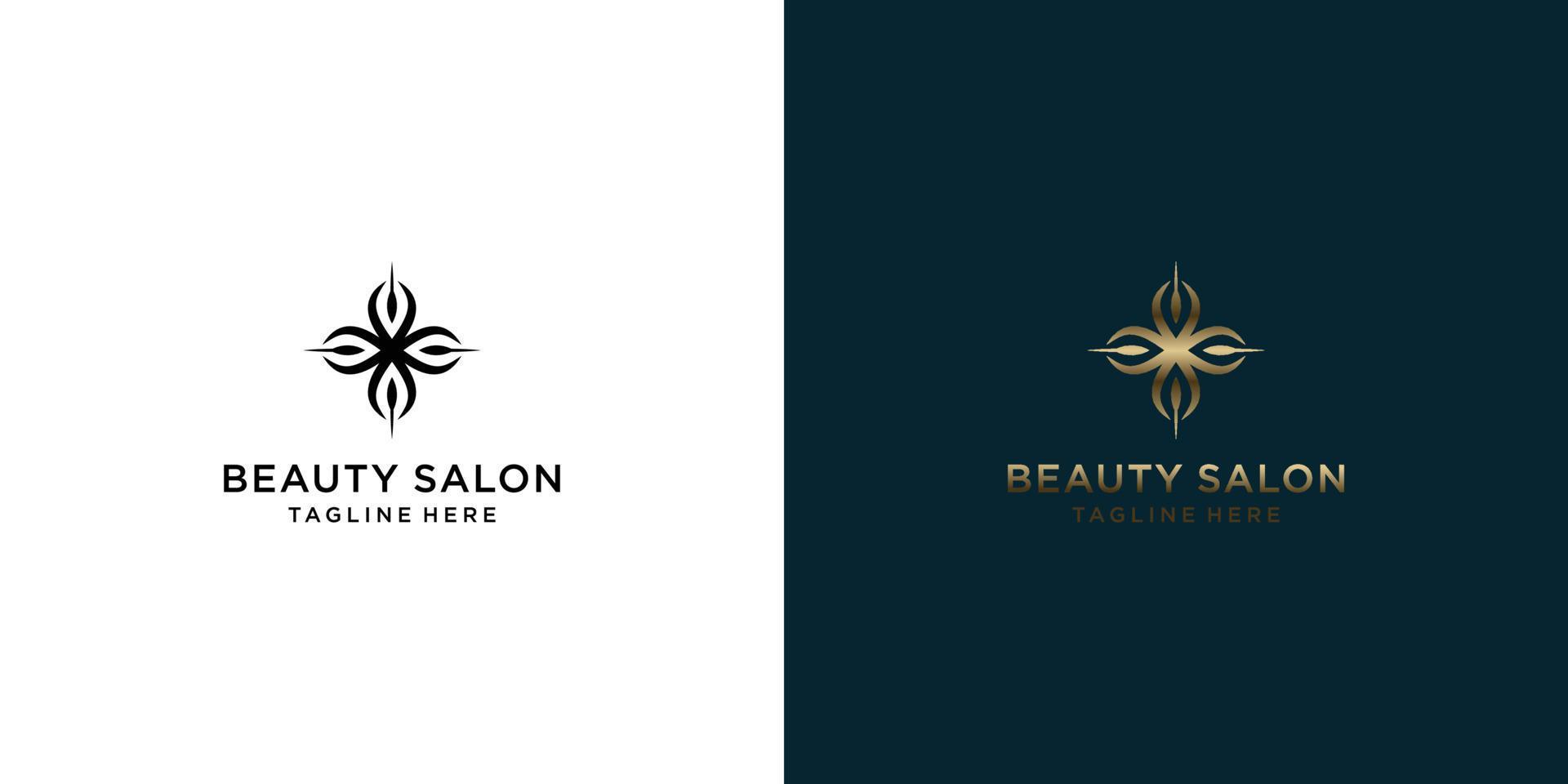 Minimalist Elegant Gold Beauty Leaf Cosmetic Luxury Logos Design