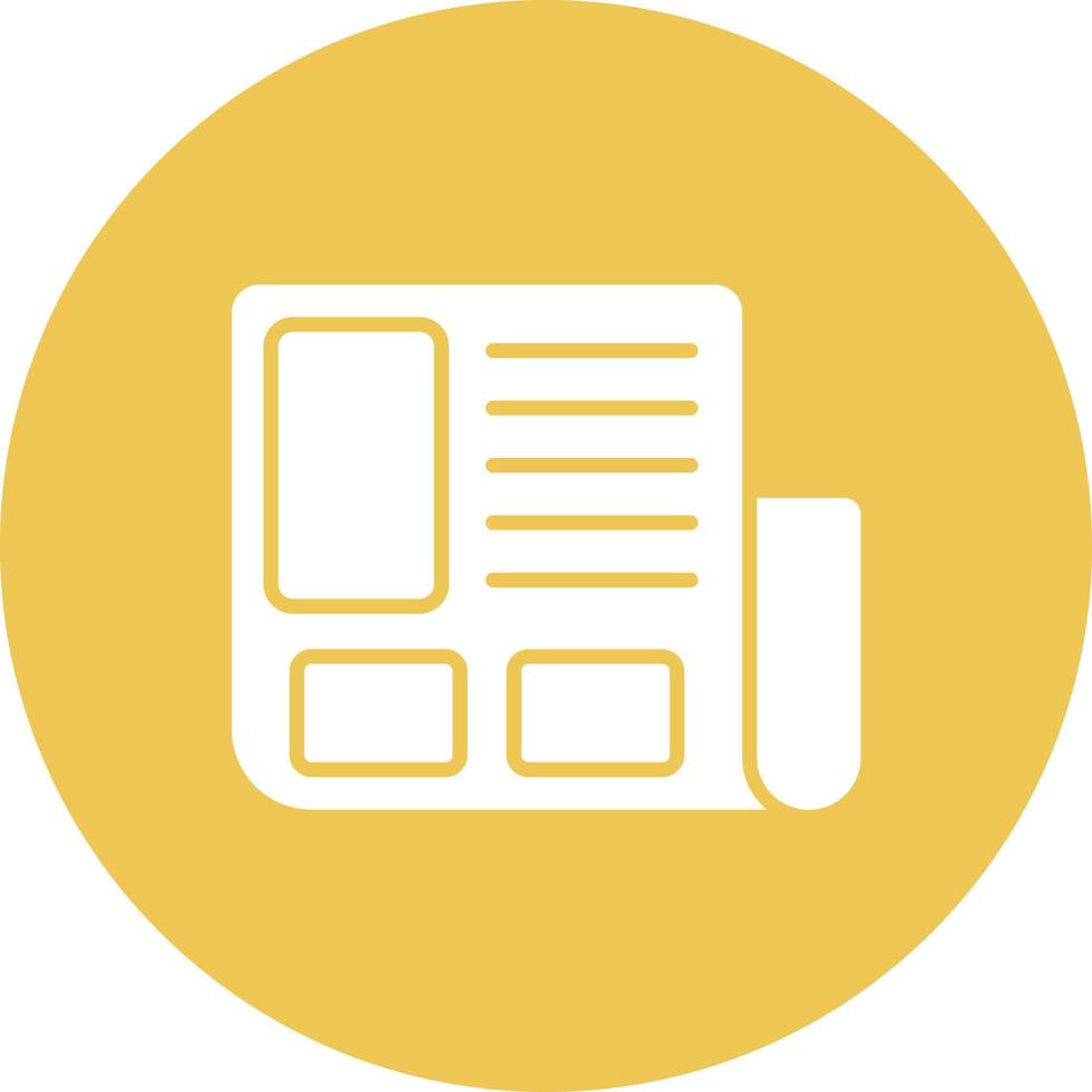 Newspaper Glyph Circle Background Icon 17644380 Vector Art at Vecteezy