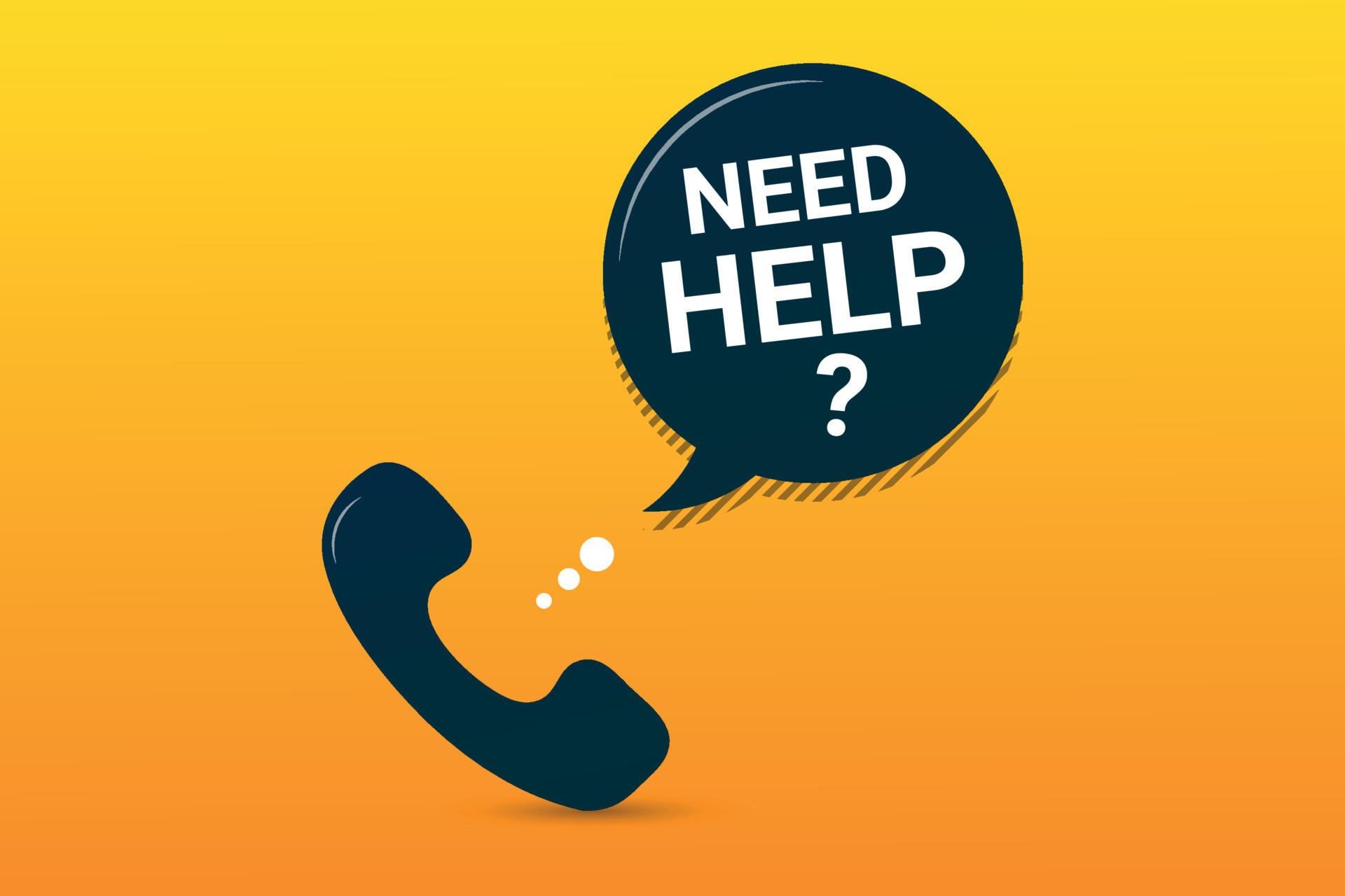 Need Help Bubble With Message And Call Icon Vector Element 17645020 Vector Art At Vecteezy